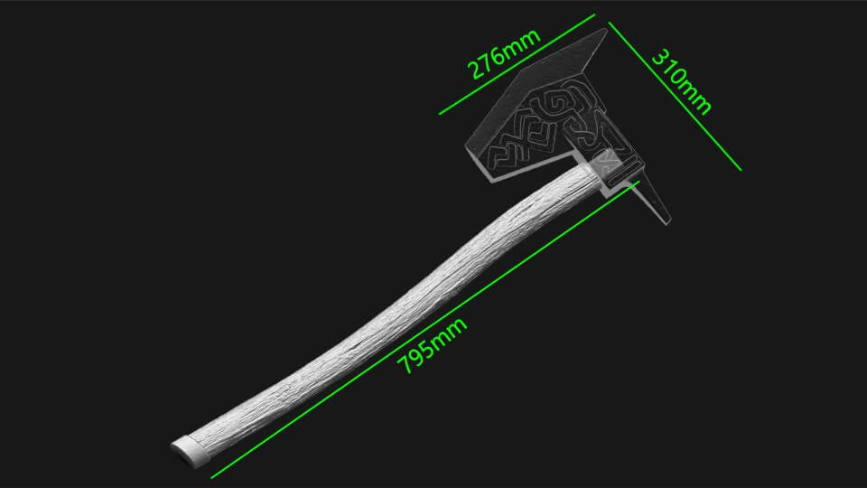 Dwarven Axe - The Witcher Weapon 3D Model by blackstar90