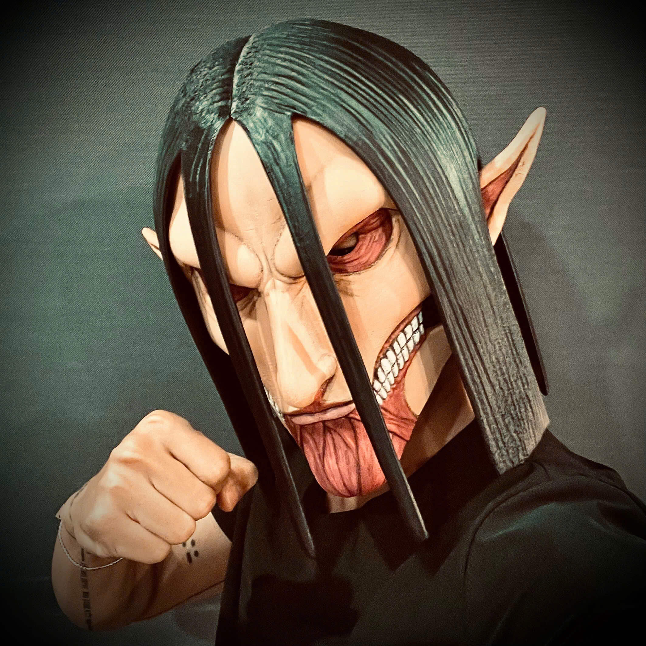 Eren Final Form Head Wearable - With Hair - Attack on Titan 3D Model by ...