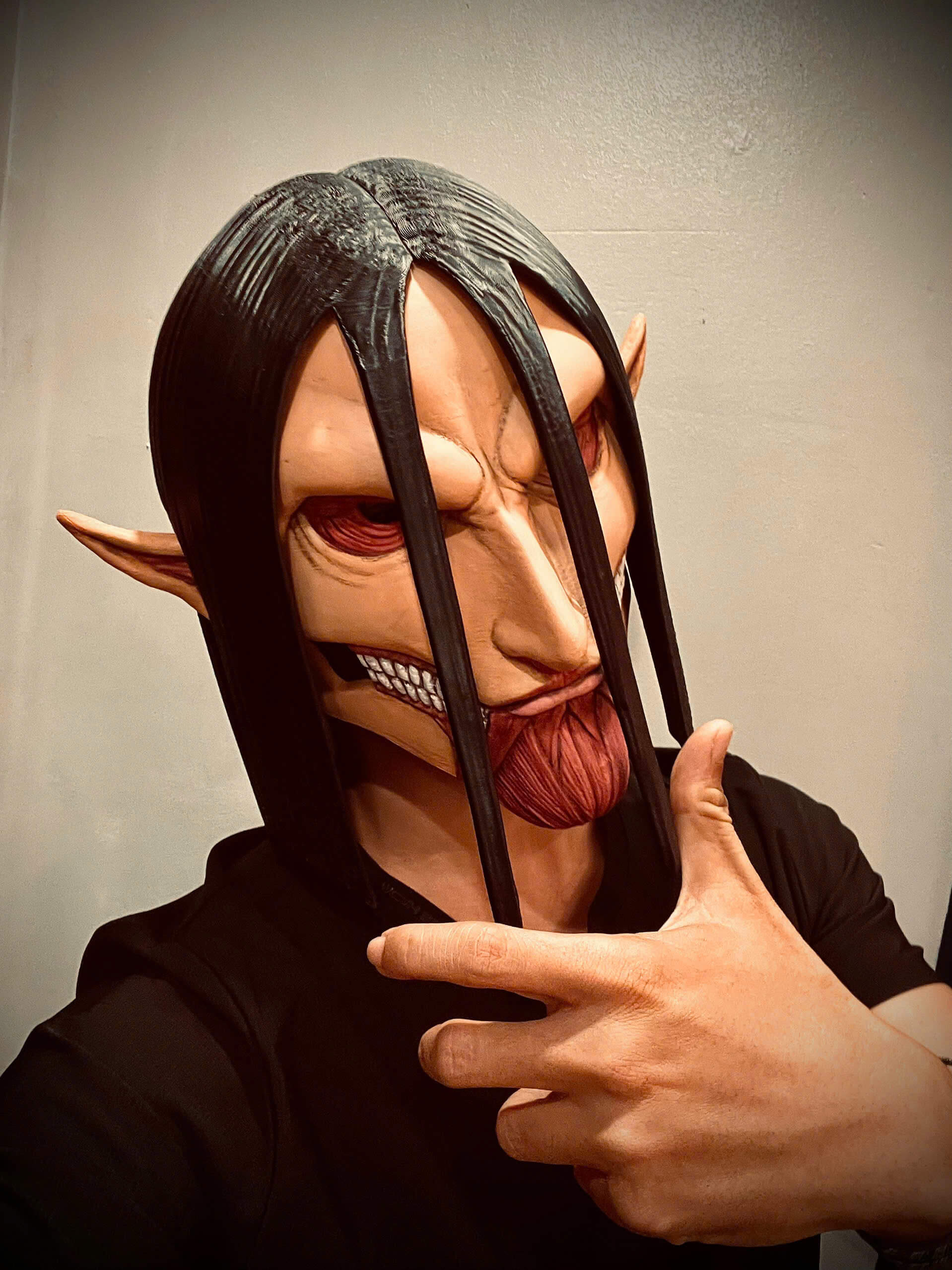 Eren Final Form Head Wearable - With Hair - Attack on Titan 3D Model by ...