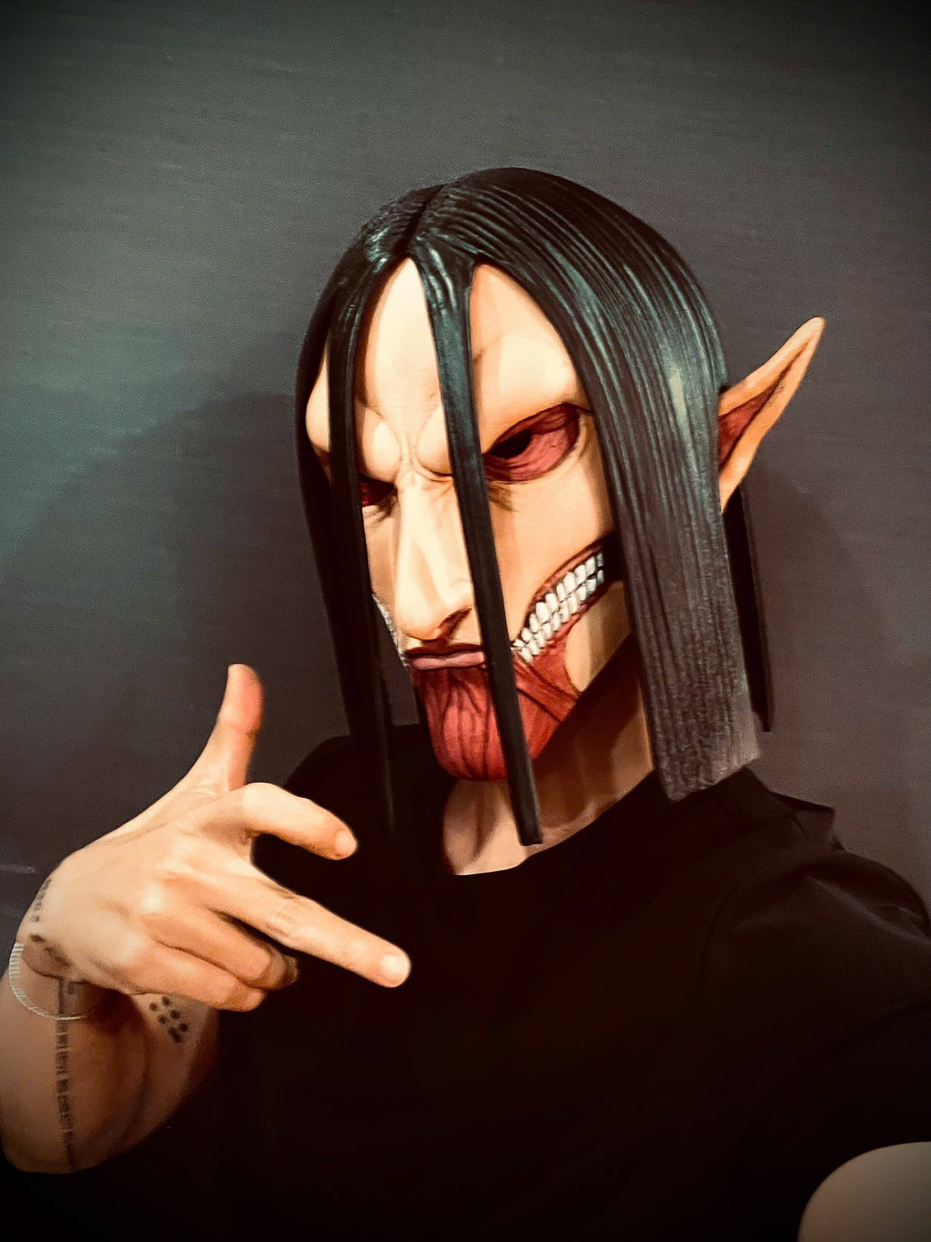 Eren Final Form Head Wearable - With Hair - Attack on Titan 3D Model by ...