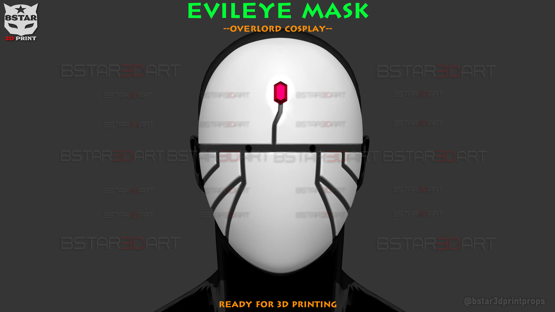 Evileye Mask - Overlord Cosplay 3D Print Model by blackstar90