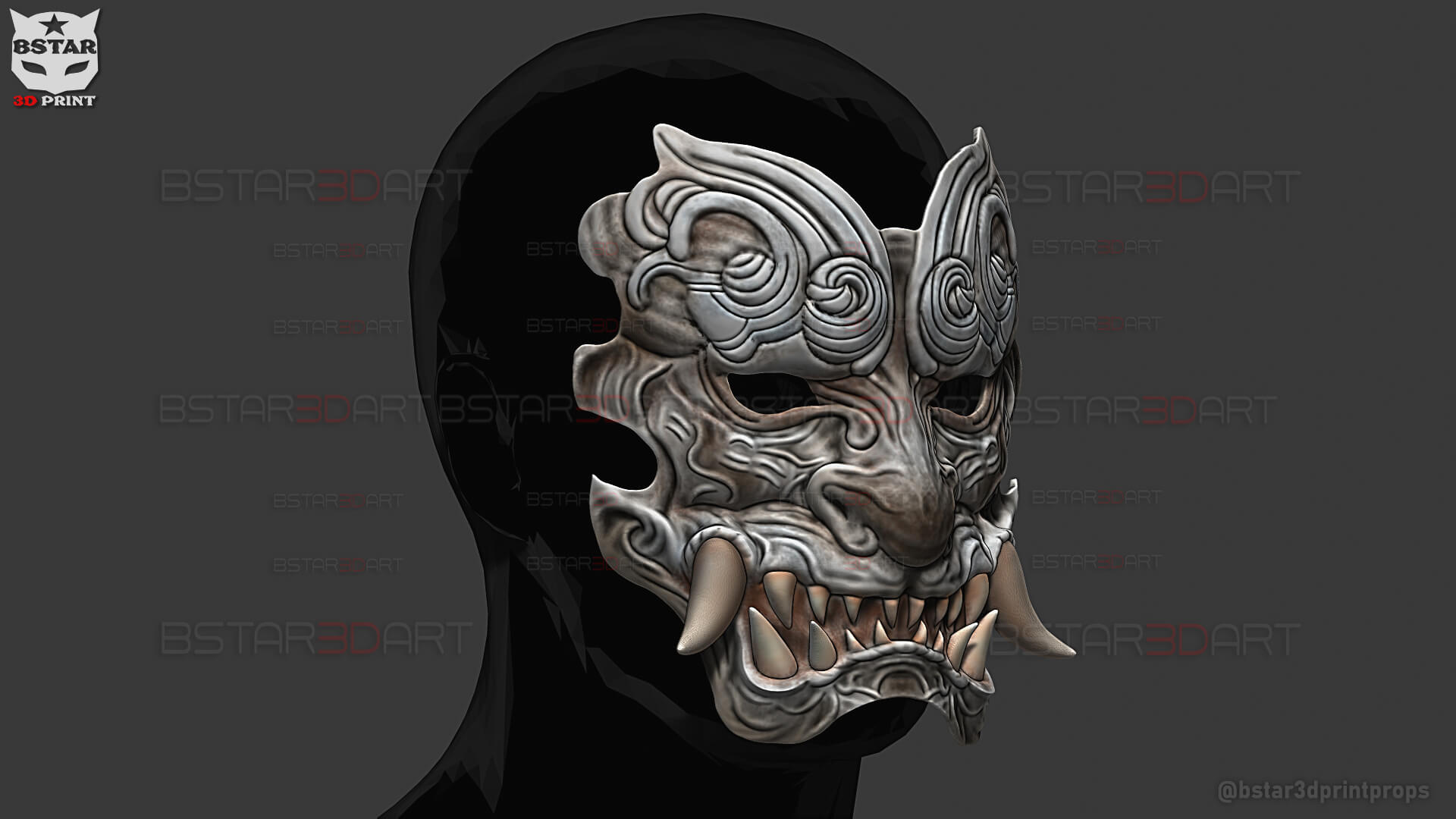 Galeguard Beast Face Mask - Black Myth Wukong Cosplay 3D Model by ...