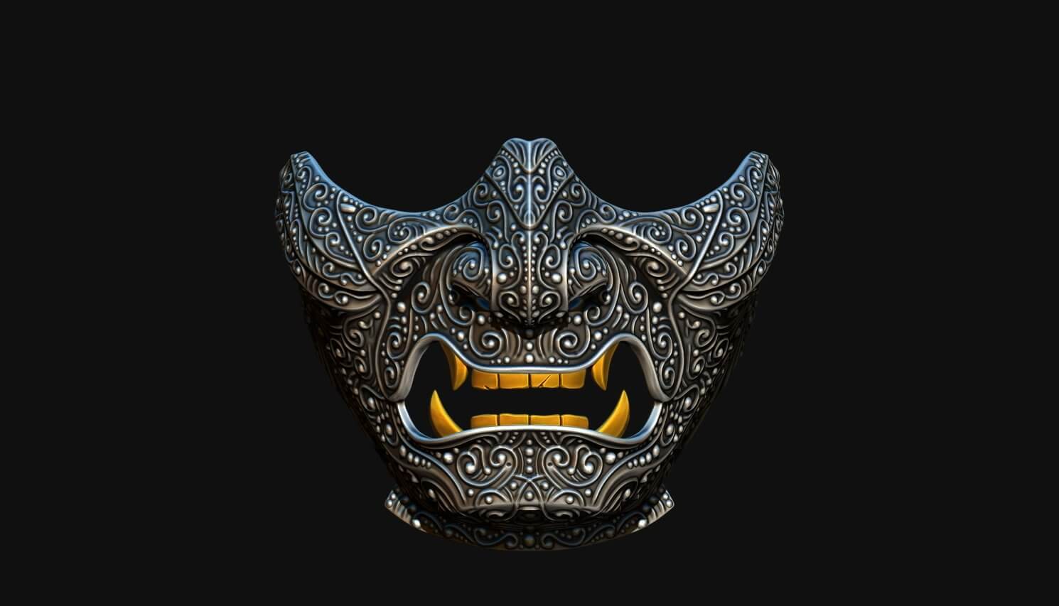 Ghost Of Tsushima - Samurai Cosplay Mask 3D Model by blackstar90