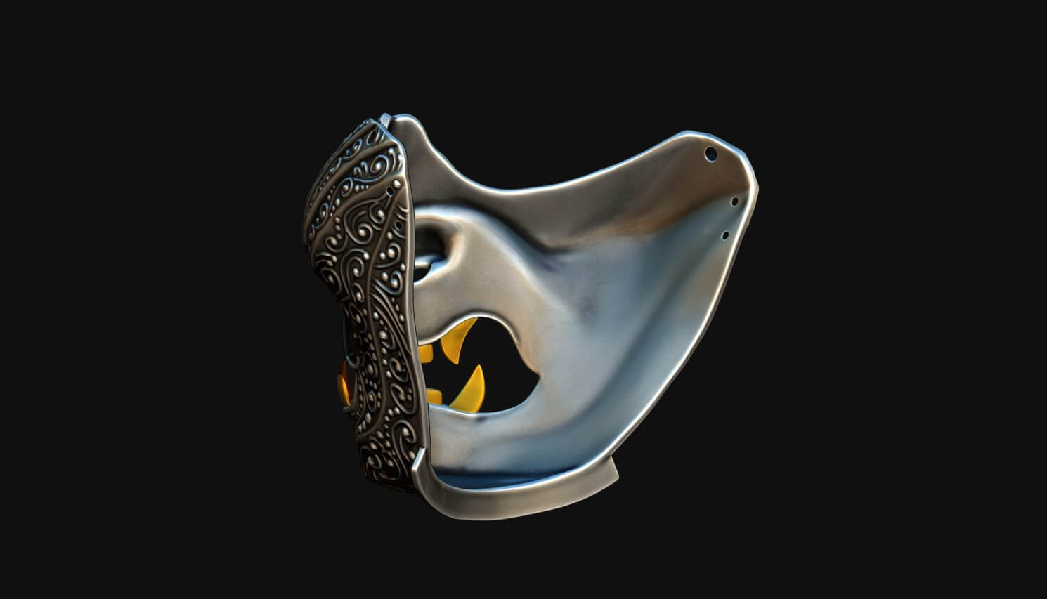 Ghost Of Tsushima - Samurai Cosplay Mask 3D Model by blackstar90
