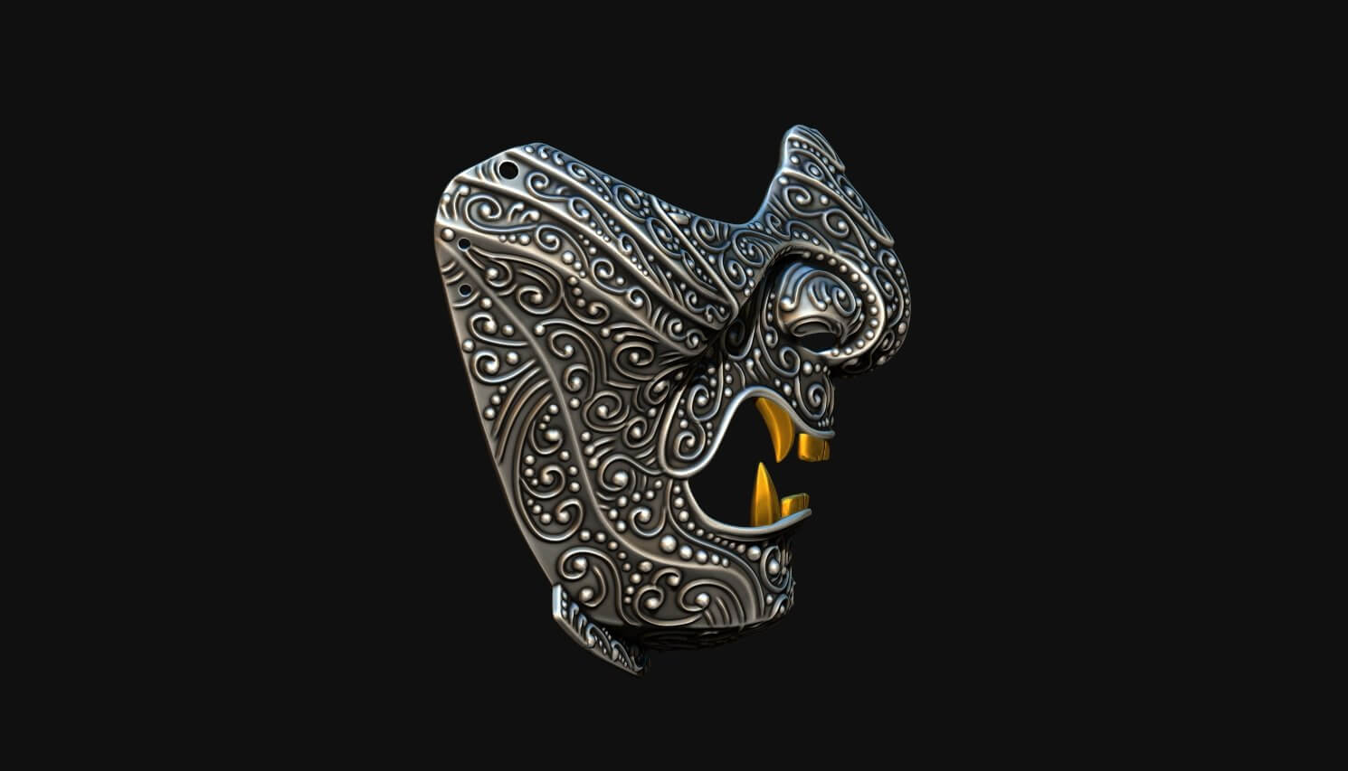 Ghost Of Tsushima - Samurai Cosplay Mask 3D Model by blackstar90