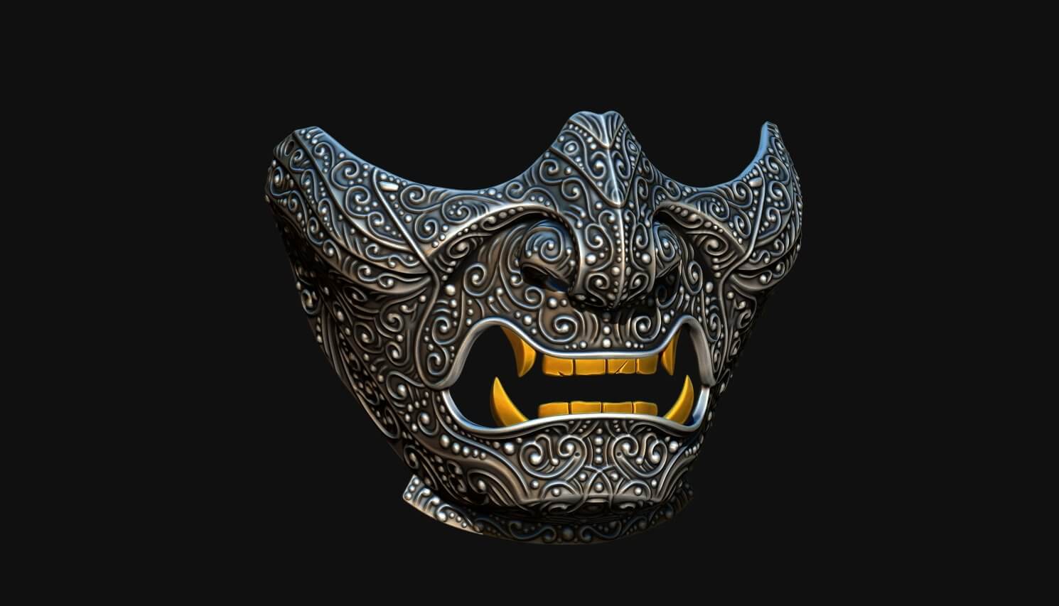 Ghost Of Tsushima - Samurai Cosplay Mask 3D Model by blackstar90