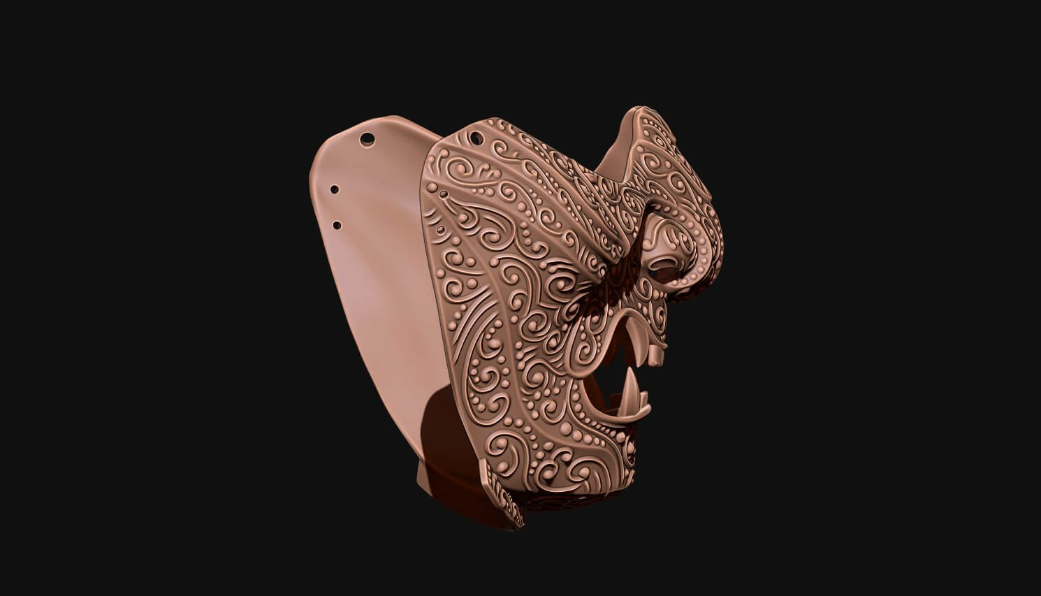 Ghost Of Tsushima - Samurai Cosplay Mask 3D Model by blackstar90