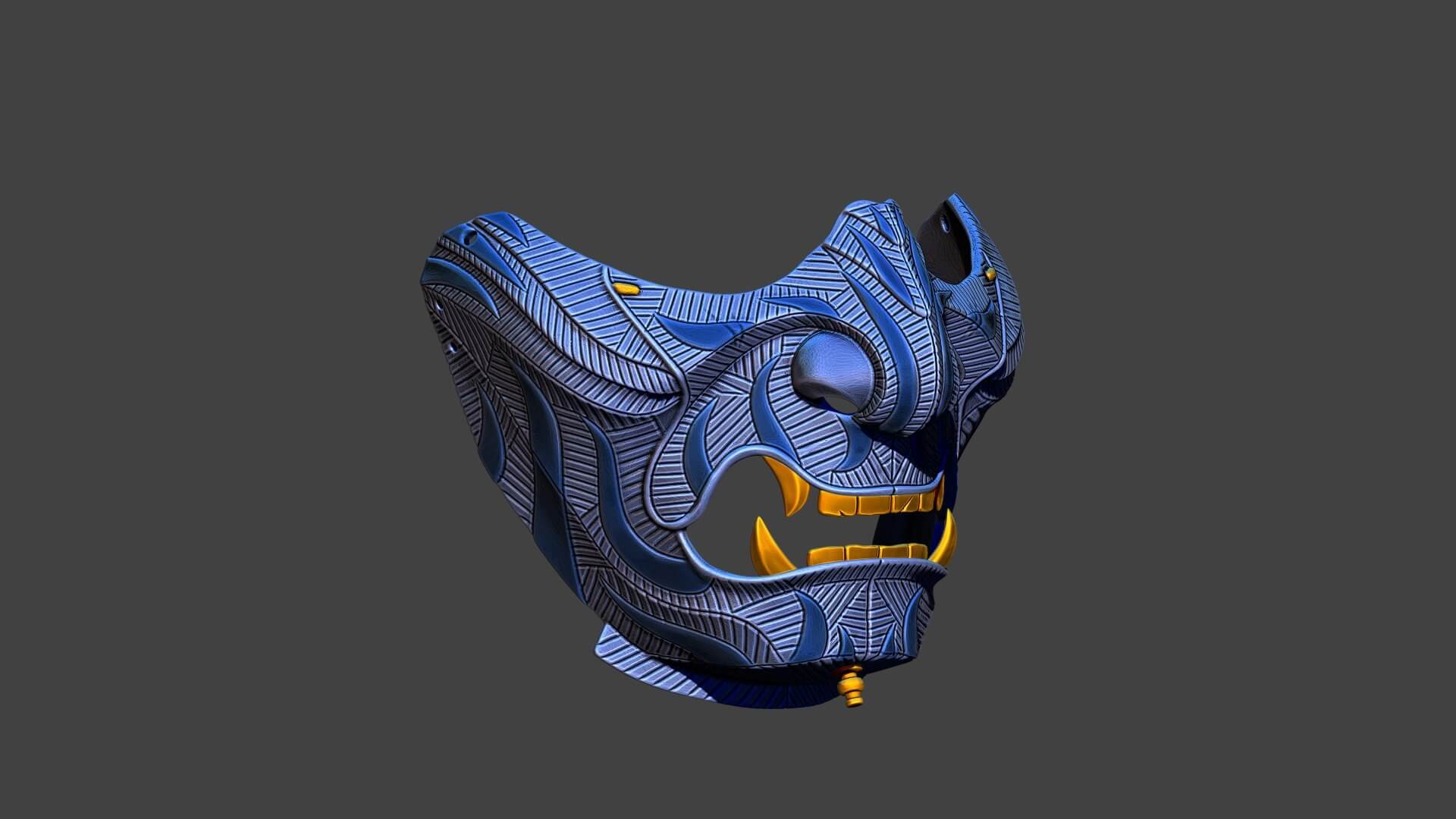 Ghost Of Tsushima - Ghost Mask Patterned 3D Model by blackstar90