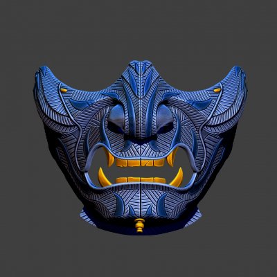 Ghost Of Tsushima - Ghost Mask Patterned 3D Model by blackstar90
