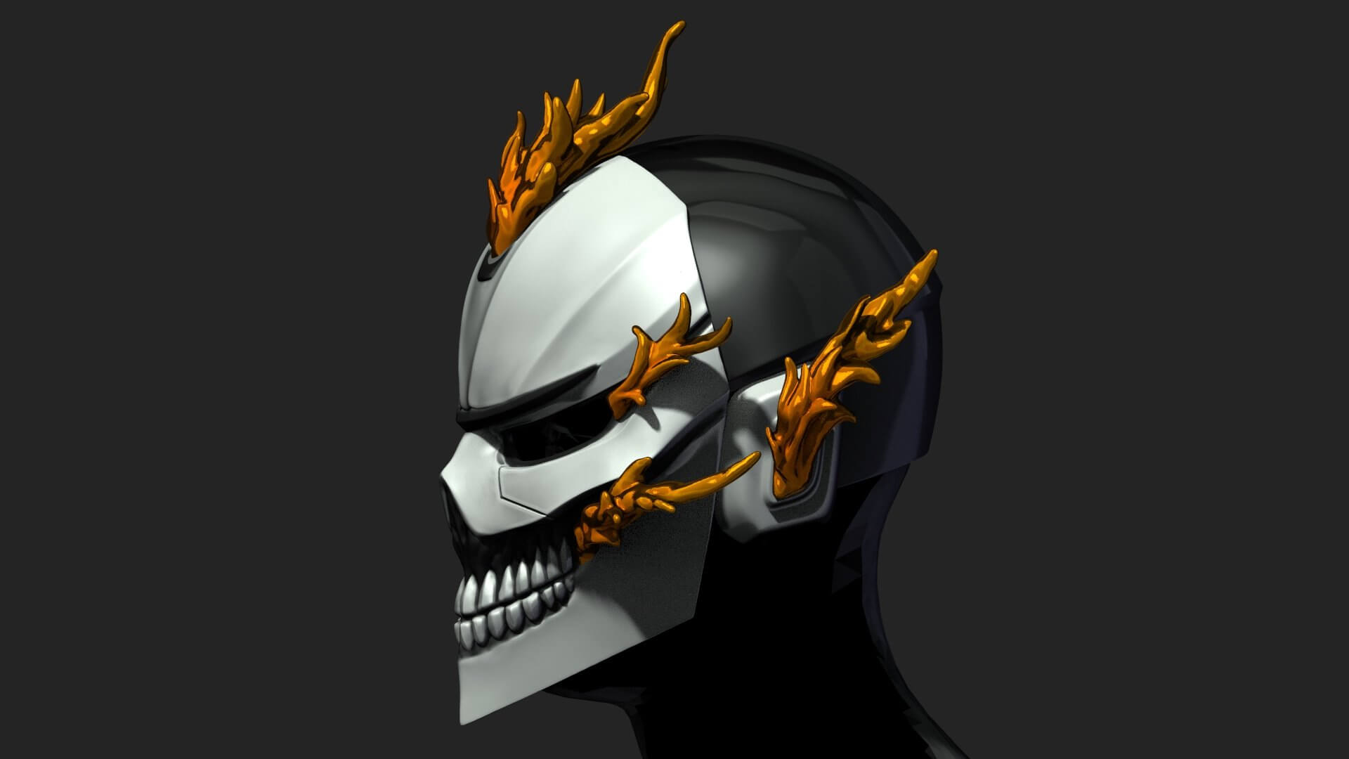 Ghost Rider Helmet - Marvel Midnight Suns 3D Model by blackstar90