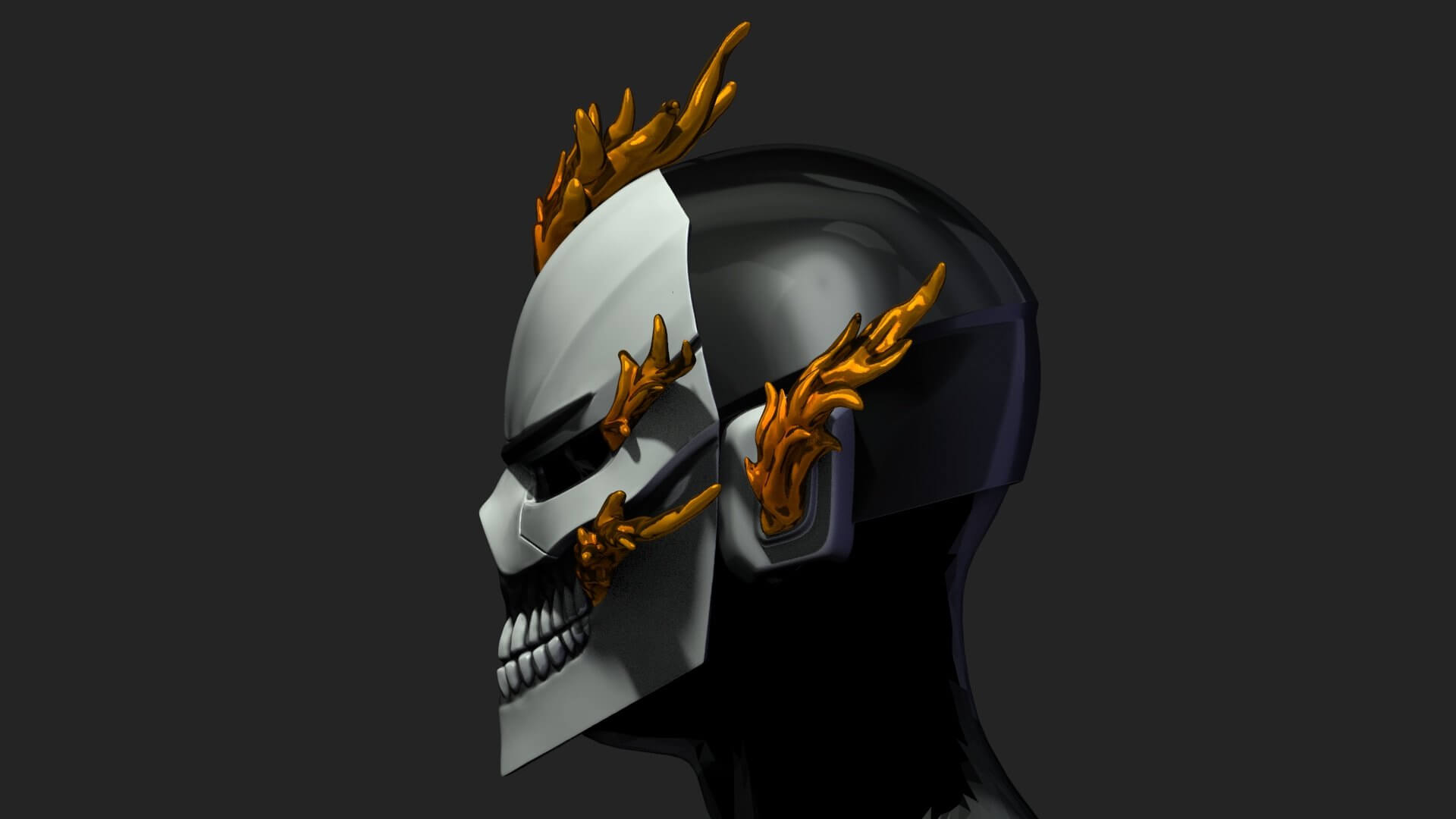 Ghost Rider Helmet - Marvel Midnight Suns 3D Model by blackstar90