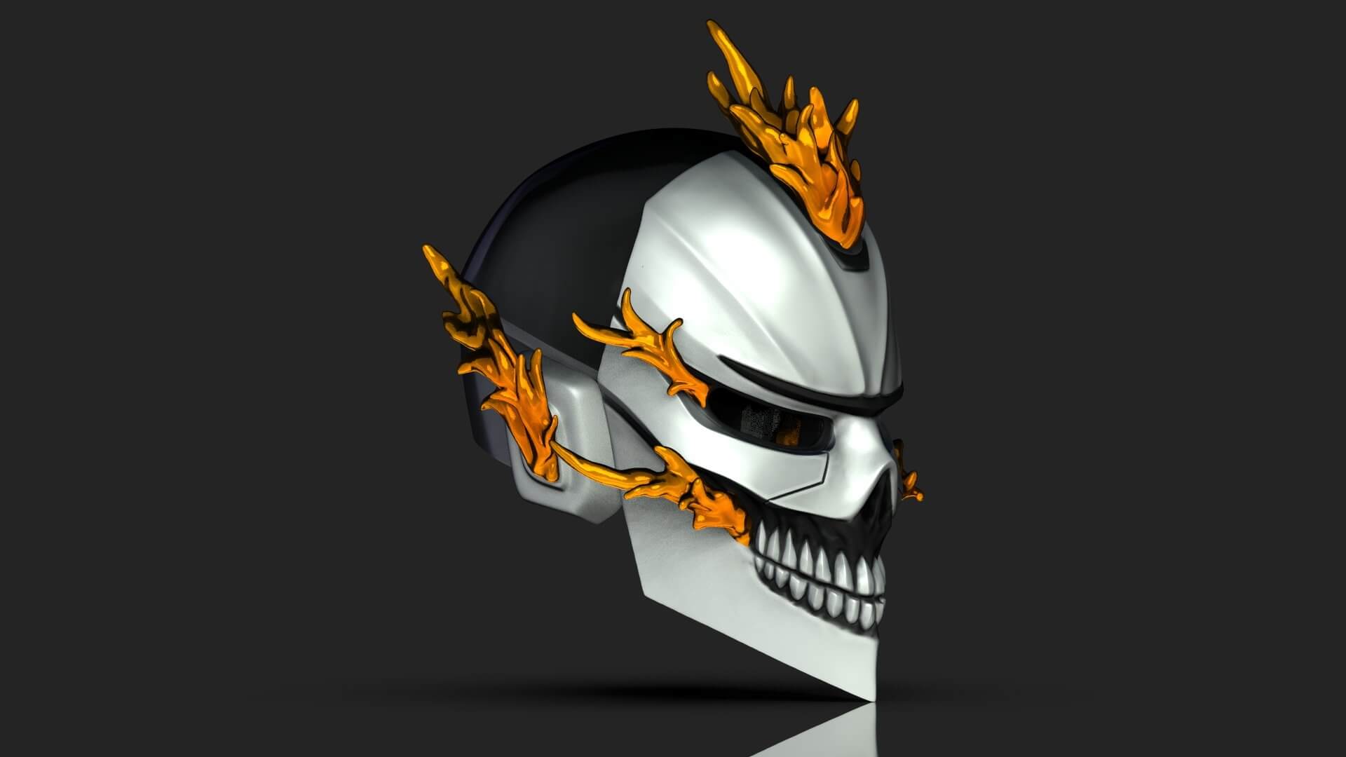 Ghost Rider Helmet - Marvel Midnight Suns 3D Model by blackstar90