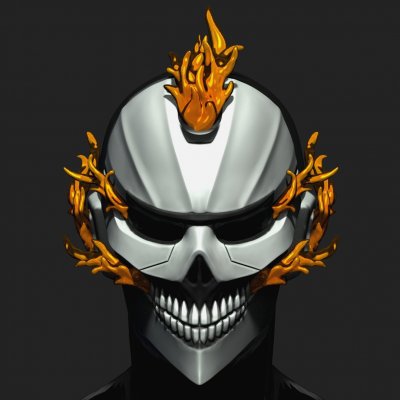 Ghost Rider Helmet - Marvel Midnight Suns 3D Model by blackstar90