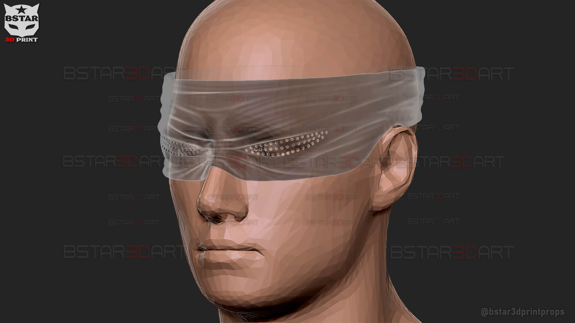Gojo Saturo Eye Mask - Jujutsu Kaisen Cosplay 3D Model by blackstar90