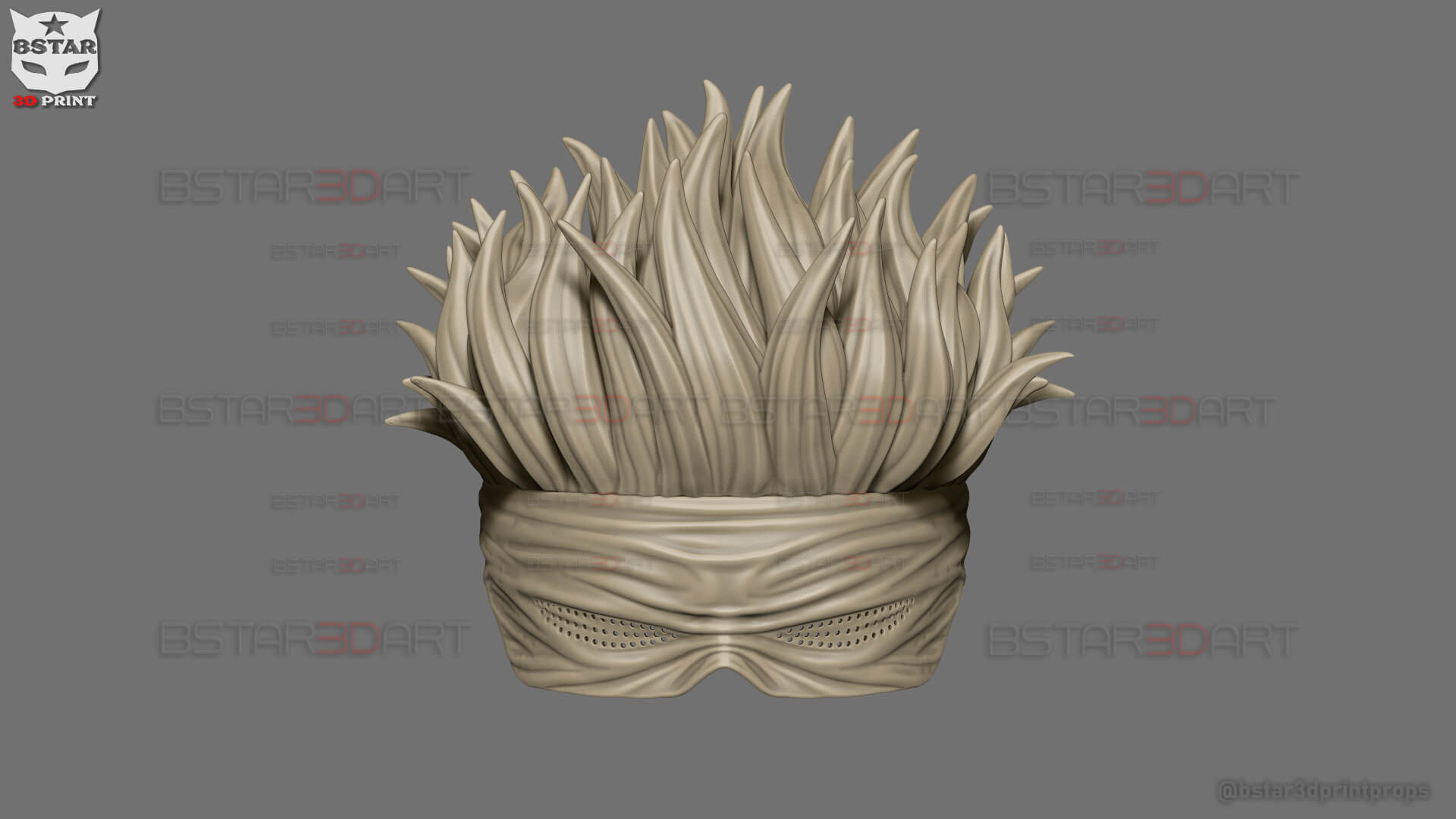 Gojo Saturo Eye Mask With Hair - Jujutsu Kaisen Cosplay 3D Model by ...