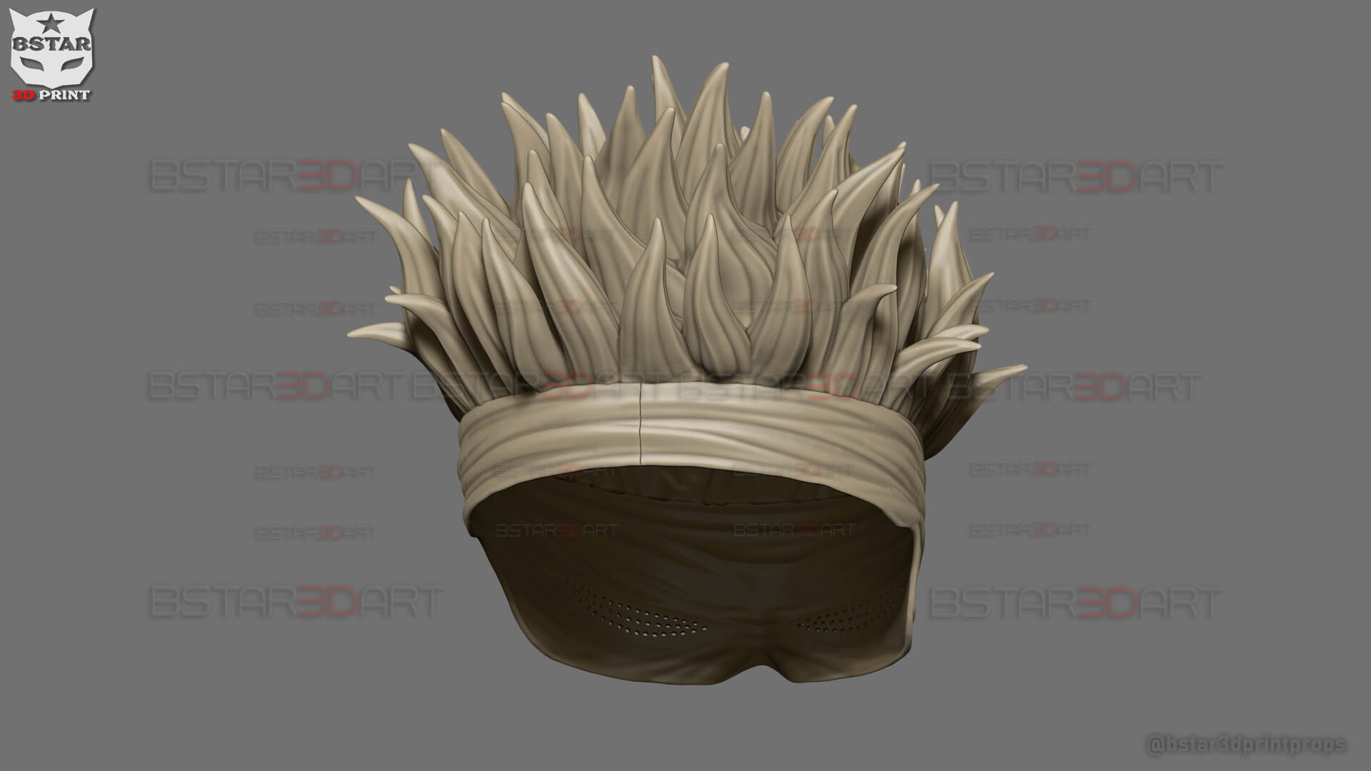 Gojo Saturo Eye Mask With Hair - Jujutsu Kaisen Cosplay 3D Model by ...