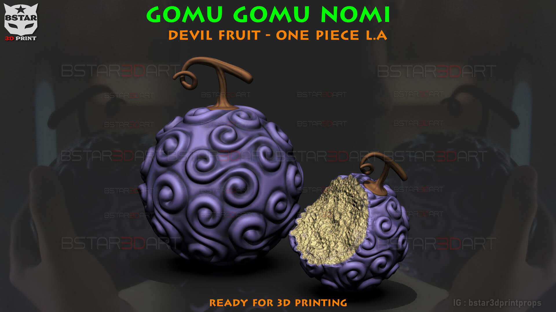 Gomu Gomu No Mi -Luffy Devil Fruit in One Piece La 3D Print Model by ...