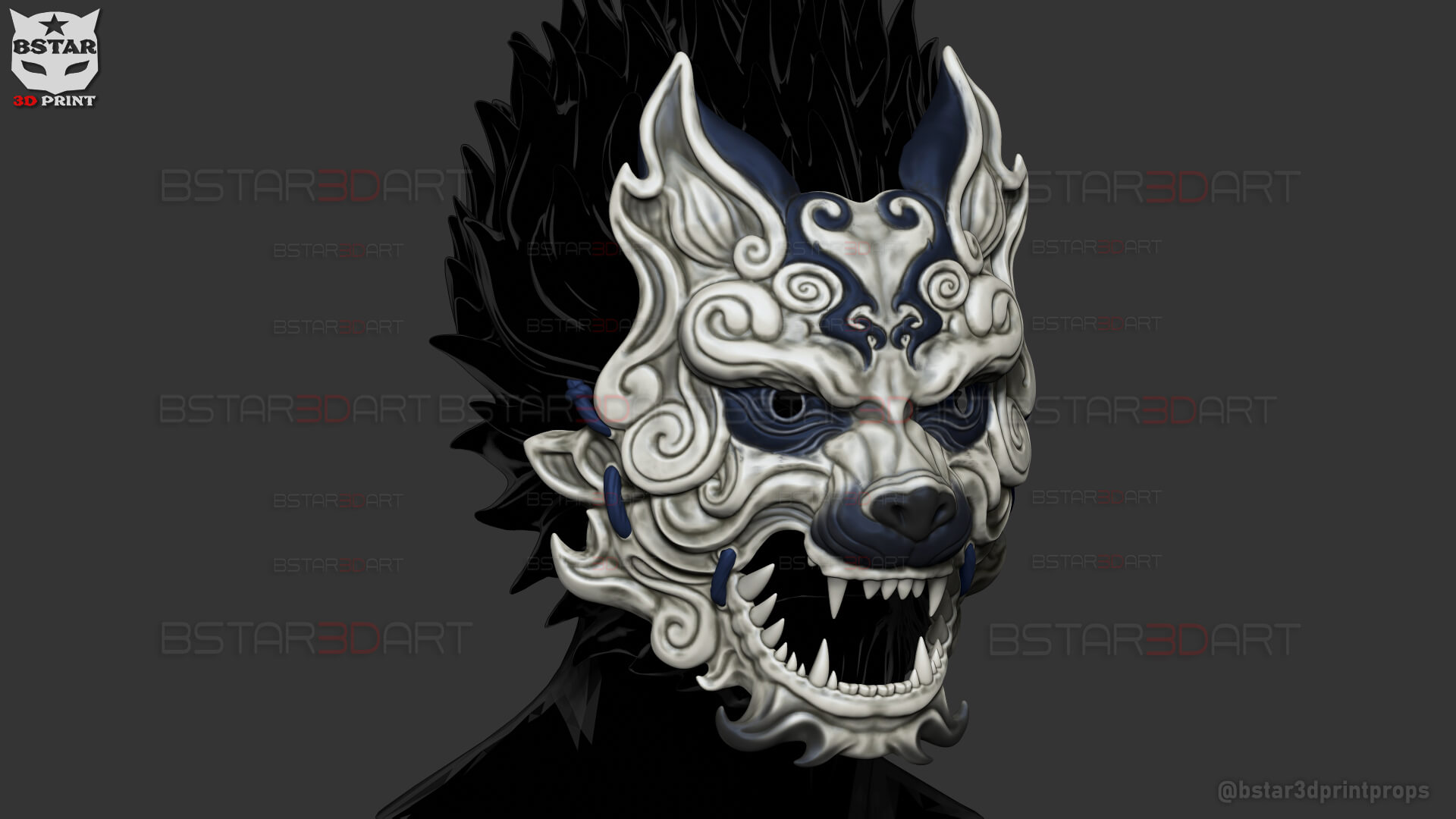 Gray Wolf Mask - Black Myth - Wukong Accessories Cosplay 3D Model by ...