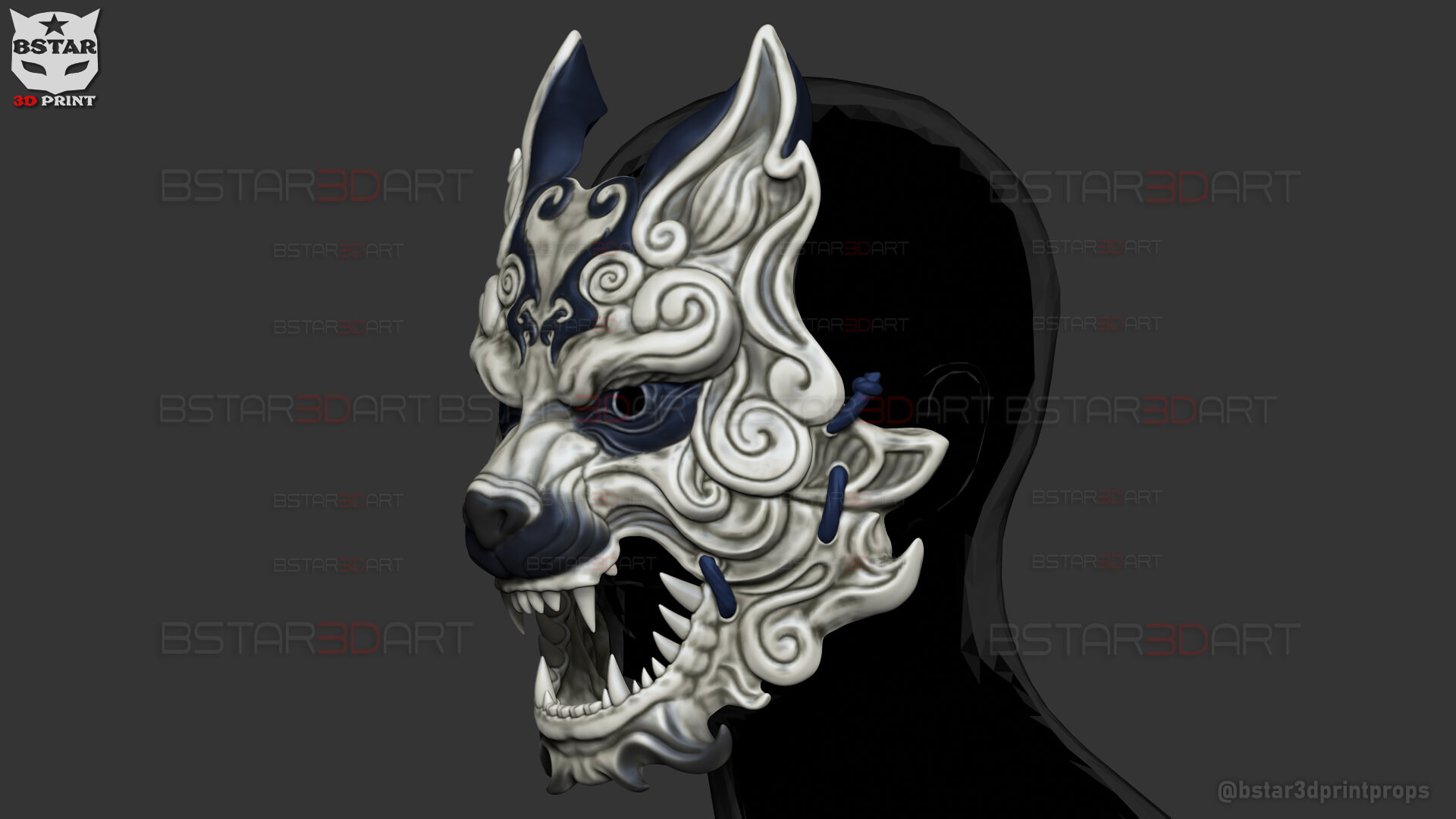 Gray Wolf Mask - Black Myth - Wukong Accessories Cosplay 3D Model by ...