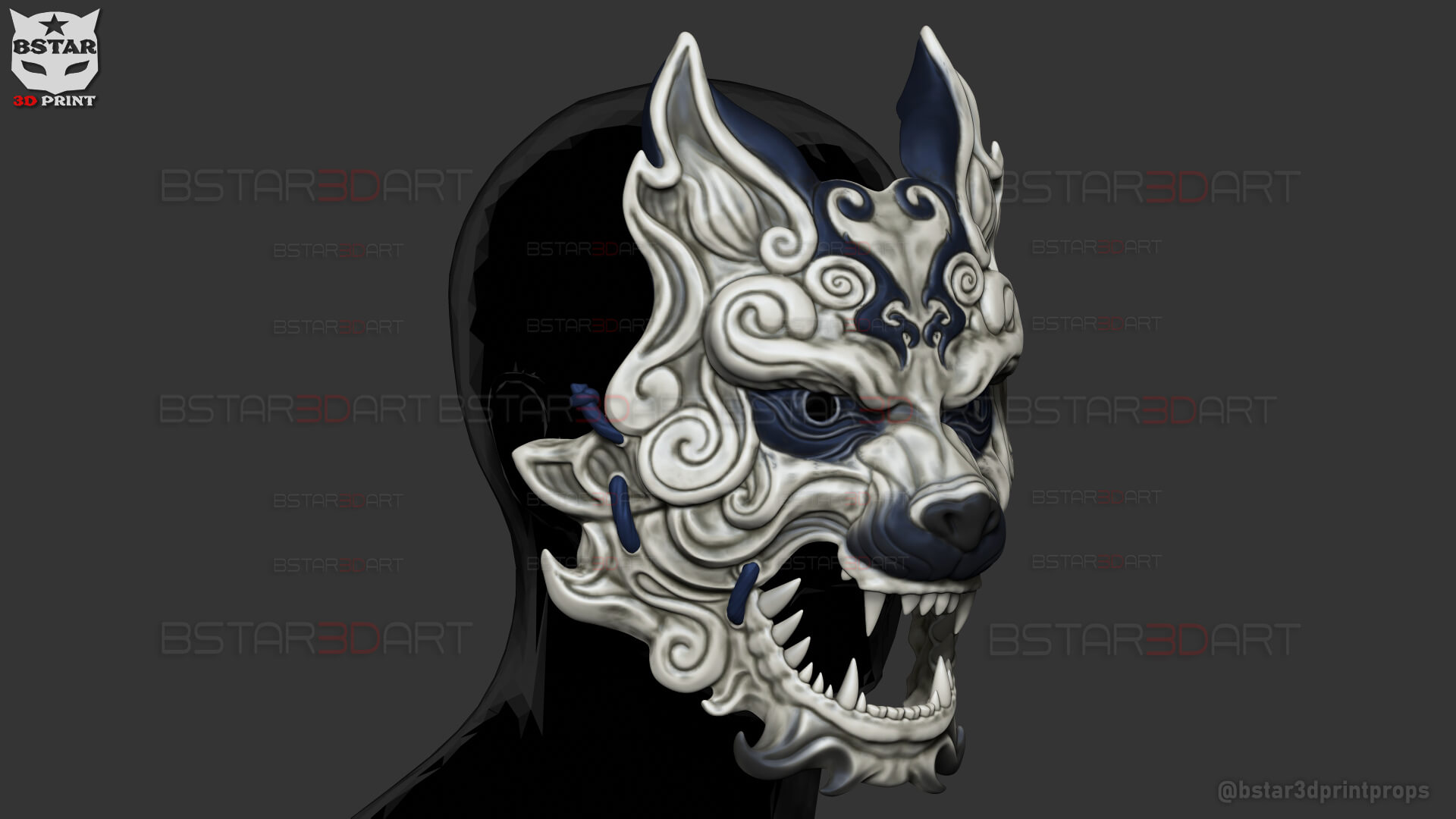Gray Wolf Mask - Black Myth - Wukong Accessories Cosplay 3D Model by ...