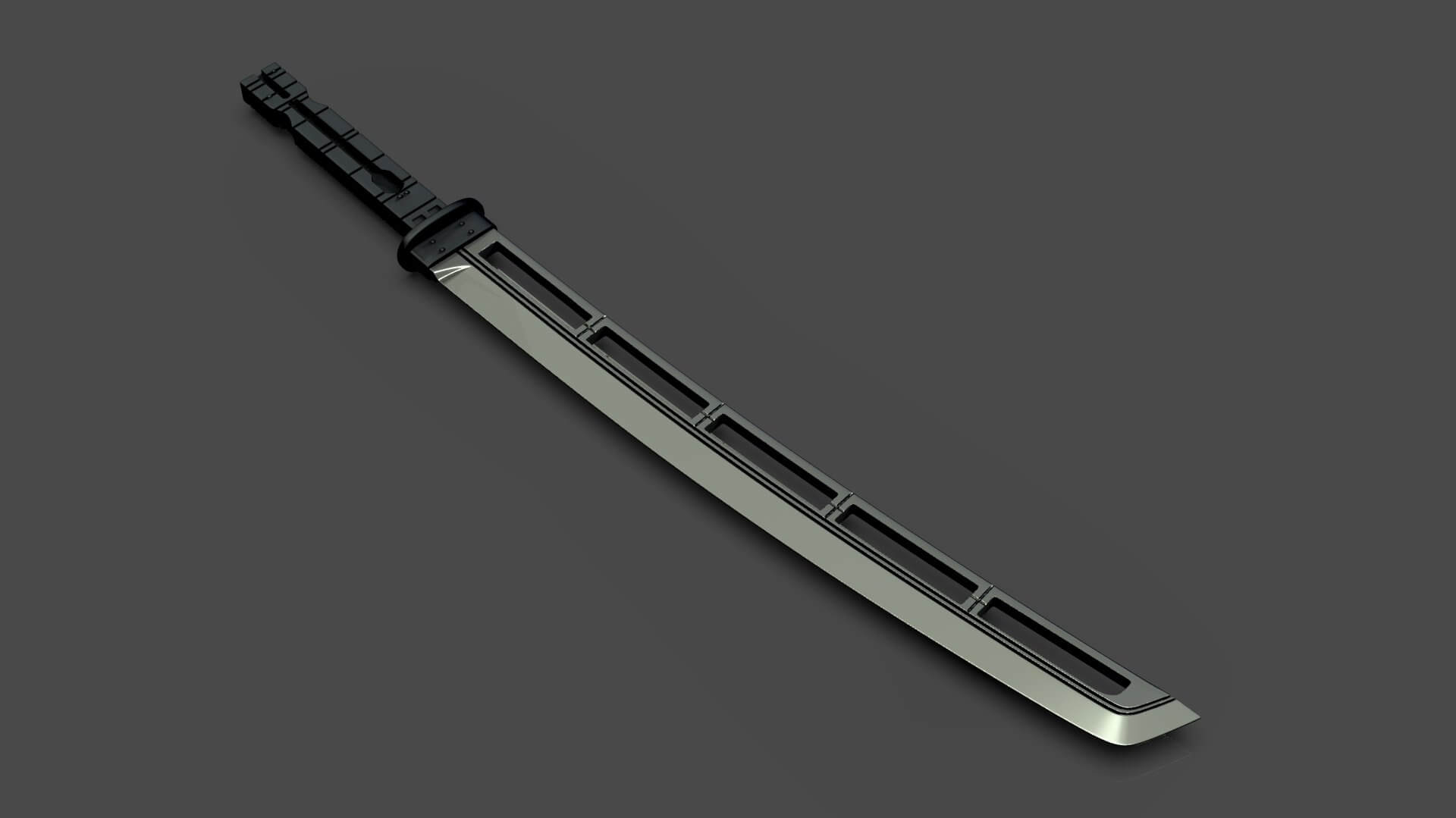 Hawkeye Katana Sword - Clint Barton Weapon 3D Model by blackstar90