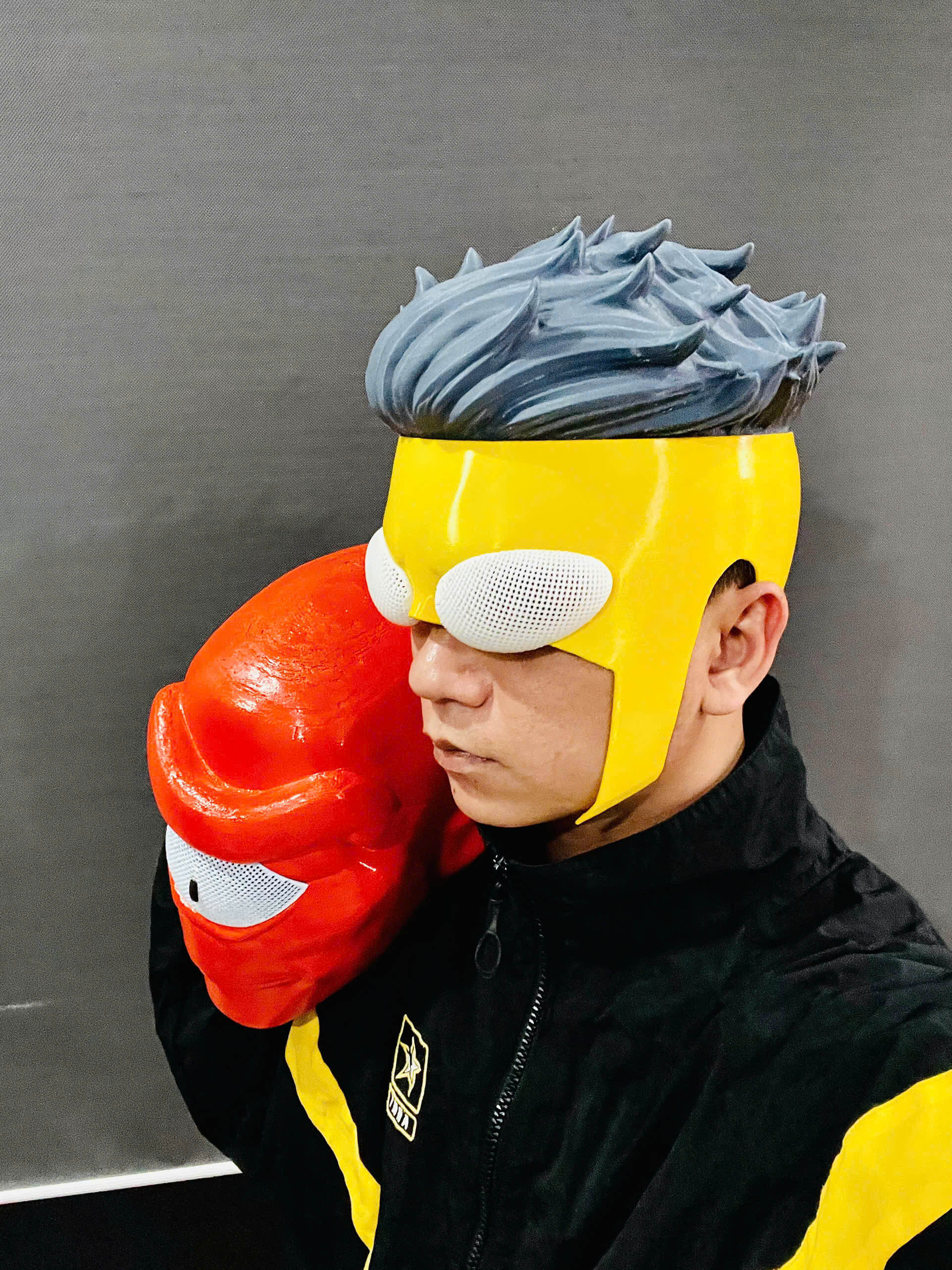 Invincible Mask with Hair - Halloween Comics Cosplay 3D Model by ...