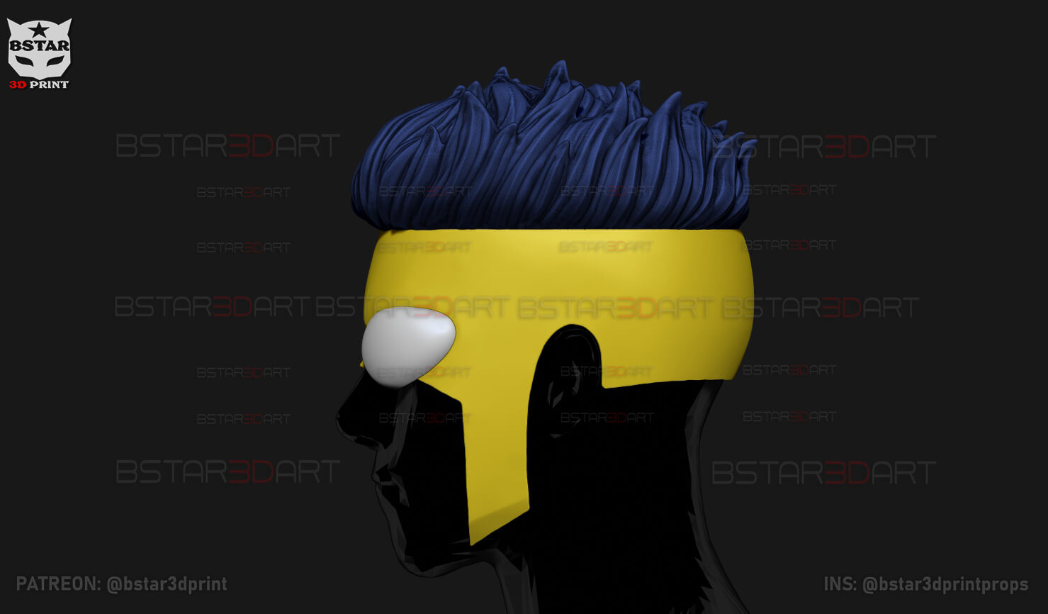 Invincible Mask with Hair - Halloween Comics Cosplay 3D Model by ...