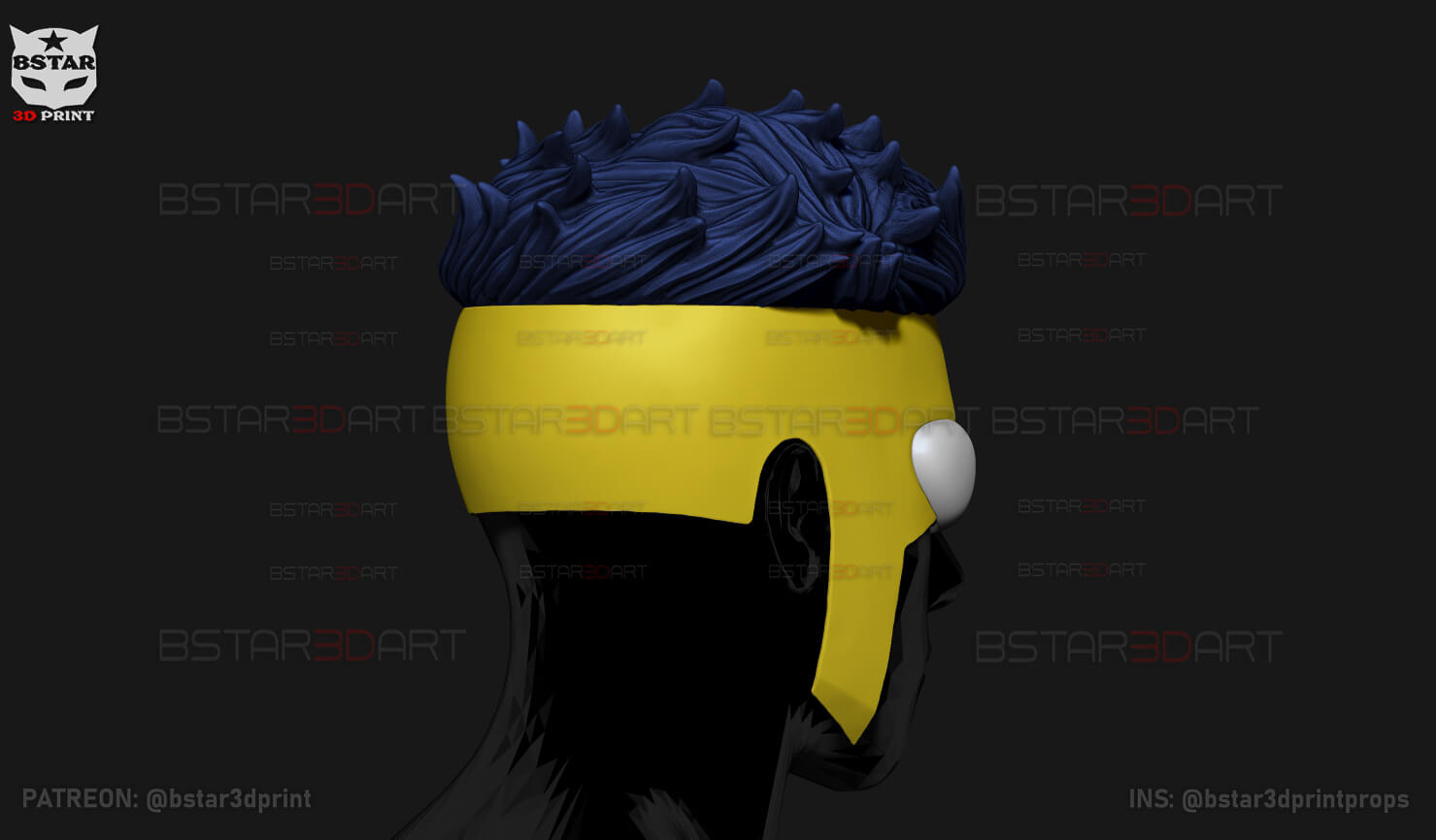Invincible Mask with Hair - Halloween Comics Cosplay 3D Model by ...