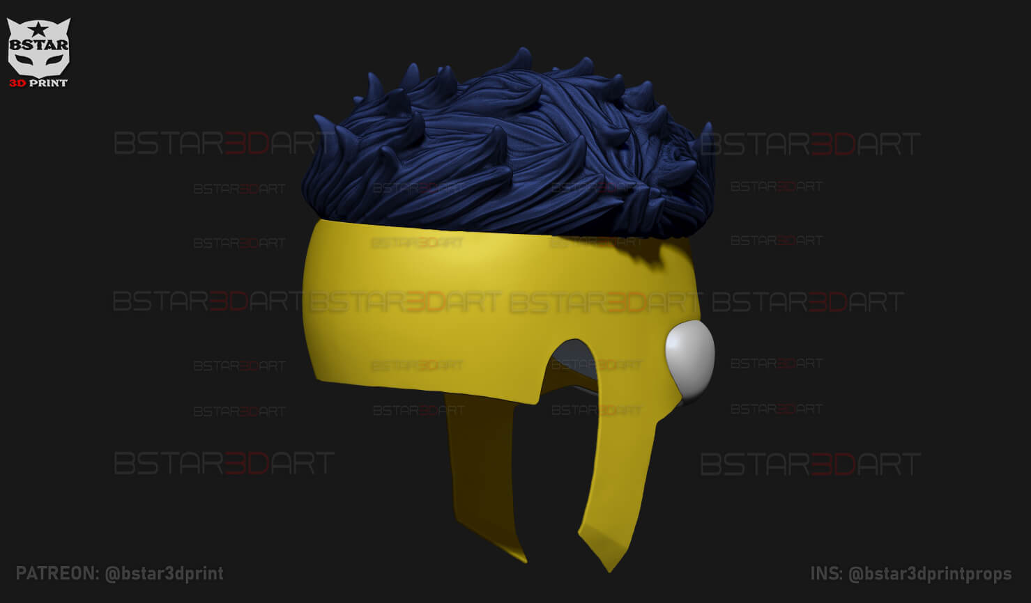 Invincible Mask with Hair - Halloween Comics Cosplay 3D Model by ...