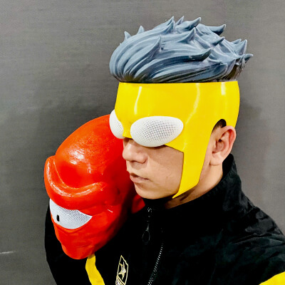 Invincible Mask with Hair - Halloween Comics Cosplay 3D Model by ...