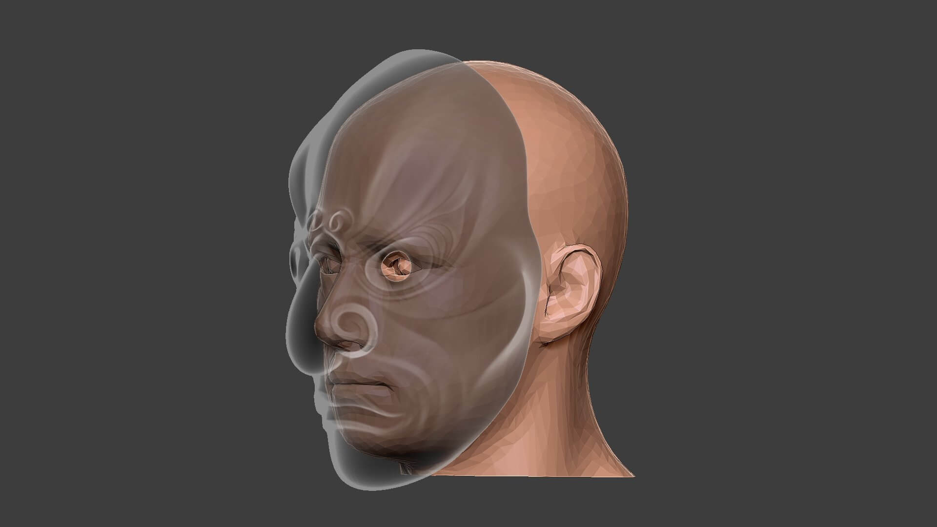 Japanese Bugaku Mask - Devil Mask 3D Model by blackstar90