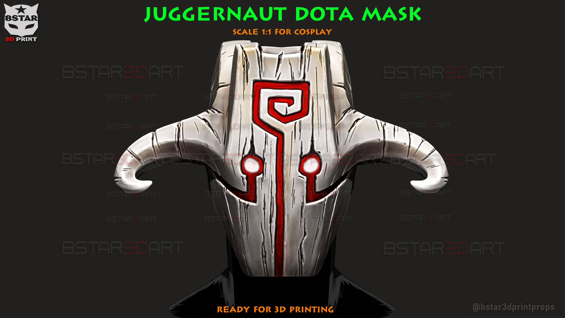 Juggernaut Dota Mask - Halloween Cosplay 3D Print Model by blackstar90