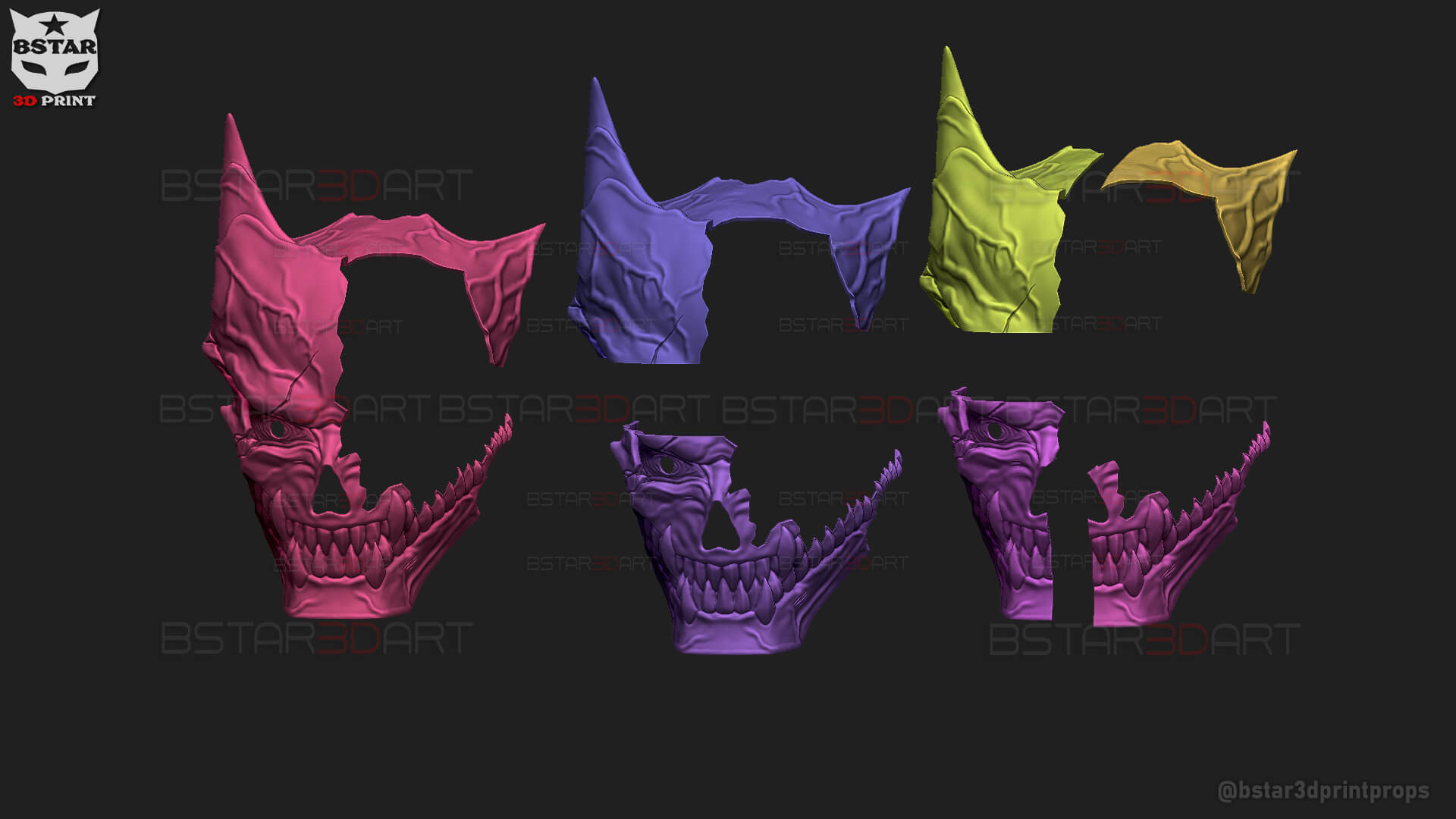 Kaiju No 8 Damaged Mask - Kaiju No 8 Anime Cosplay 3D Print Model by ...