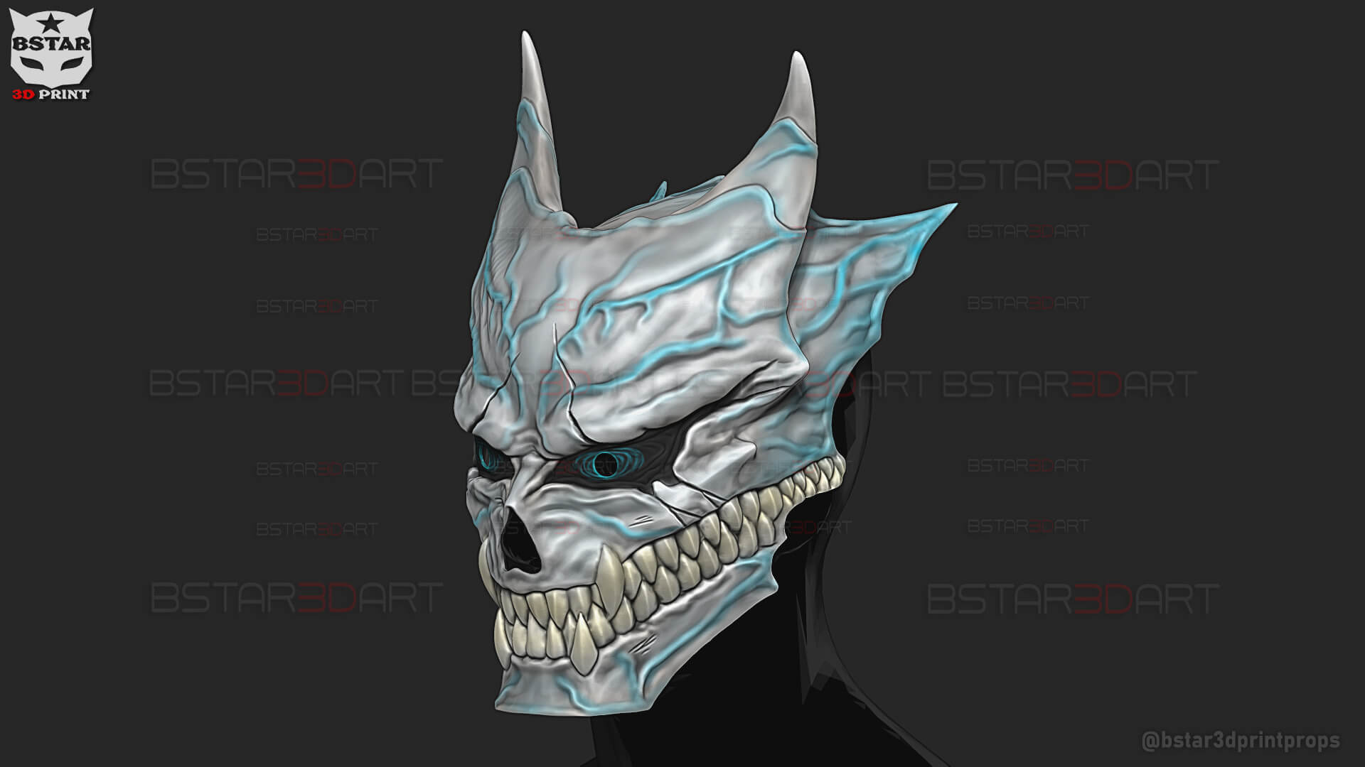 Kaiju No 8 Mask - Kafka Hibino Cosplay 3D Print Model by blackstar90
