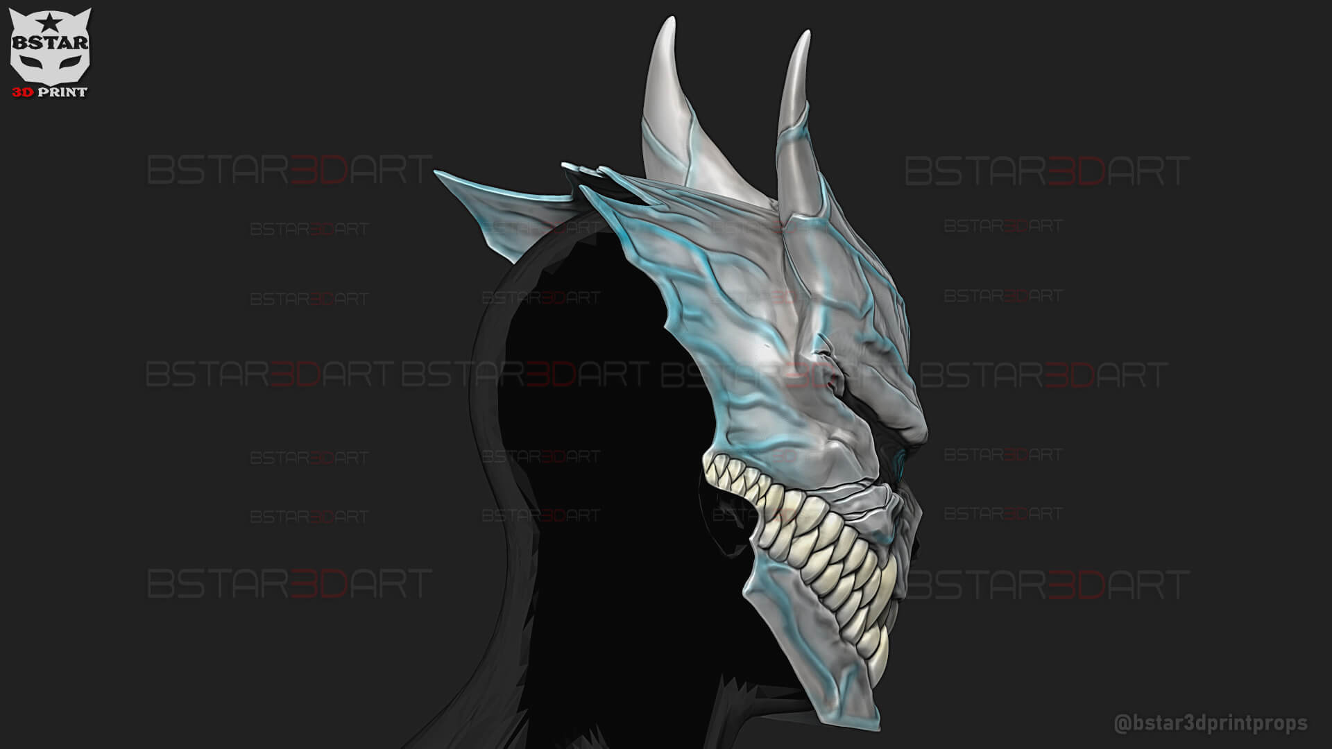 Kaiju No 8 Mask - Kafka Hibino Cosplay 3D Print Model by blackstar90