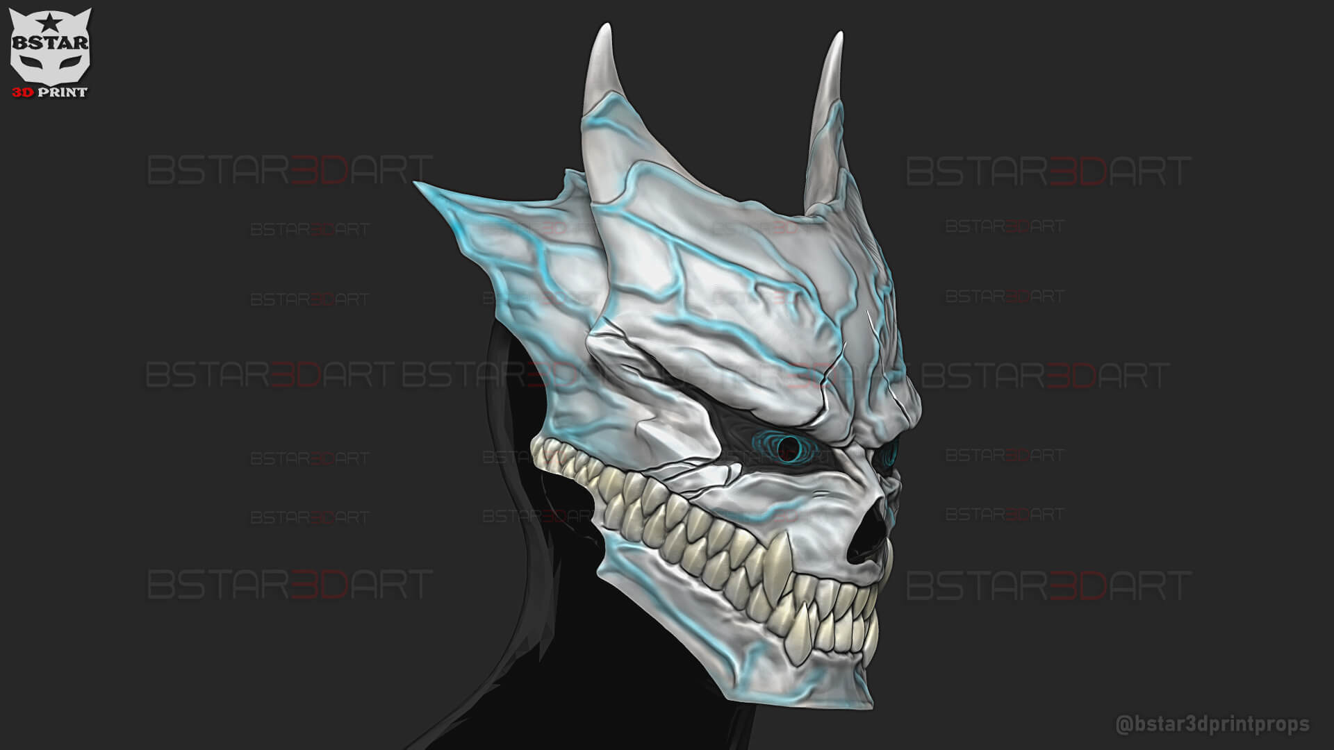 Kaiju No 8 Mask - Kafka Hibino Cosplay 3D Print Model by blackstar90