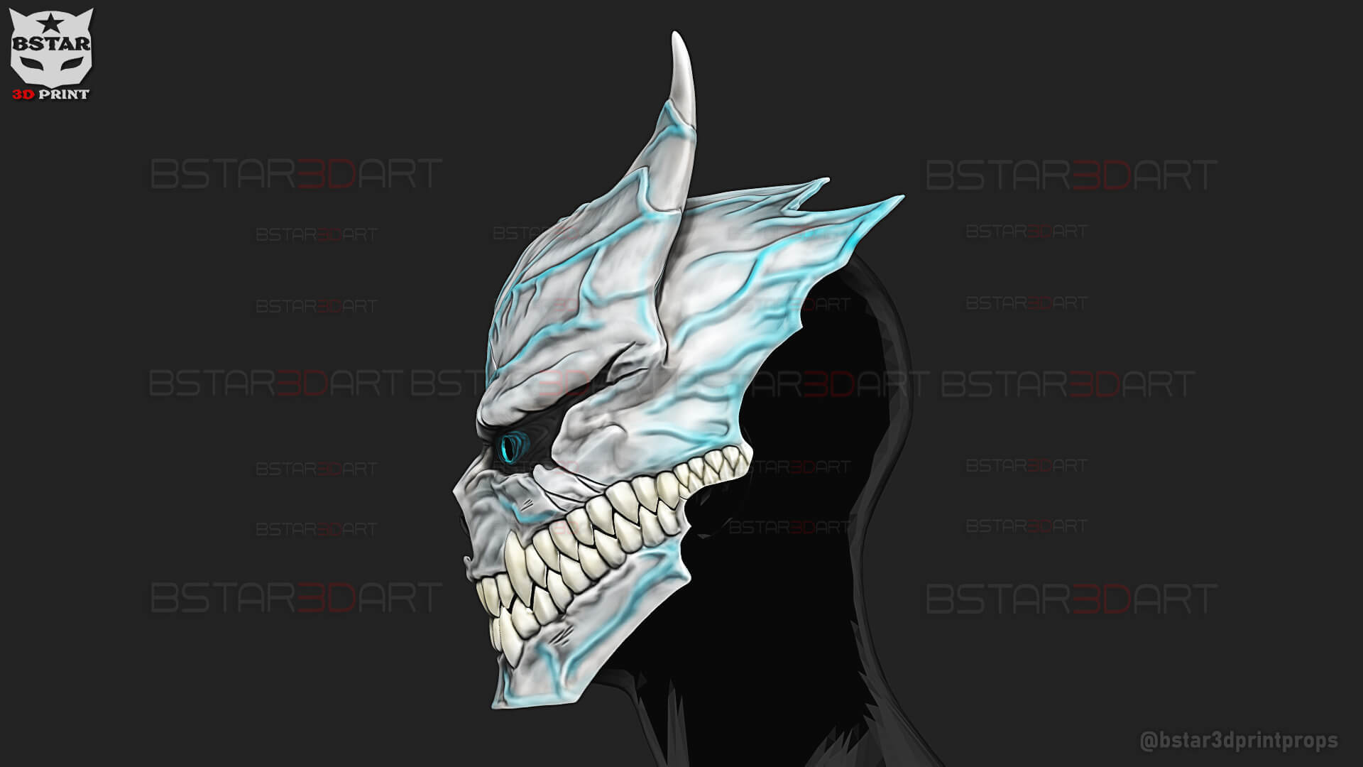 Kaiju No 8 Mask- Moveable Jaw Version - Kafka Hibino Cosplay 3D Model ...