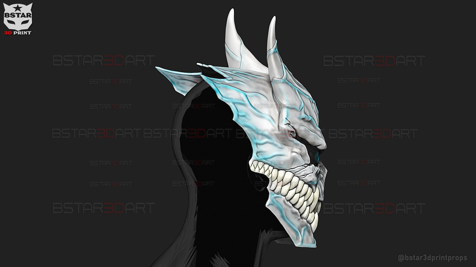 Kaiju No 8 Mask- Moveable Jaw Version - Kafka Hibino Cosplay 3D Model ...