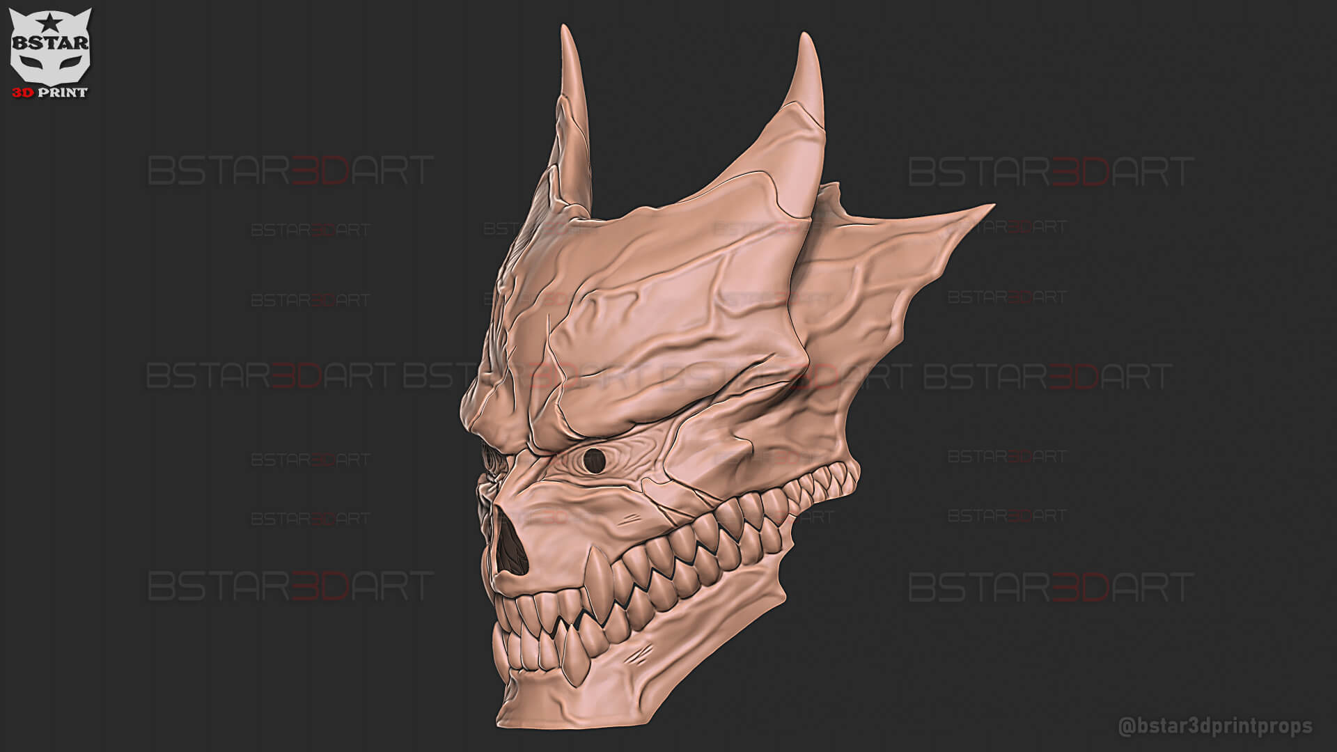 Kaiju No 8 Mask- Moveable Jaw Version - Kafka Hibino Cosplay 3D Model ...