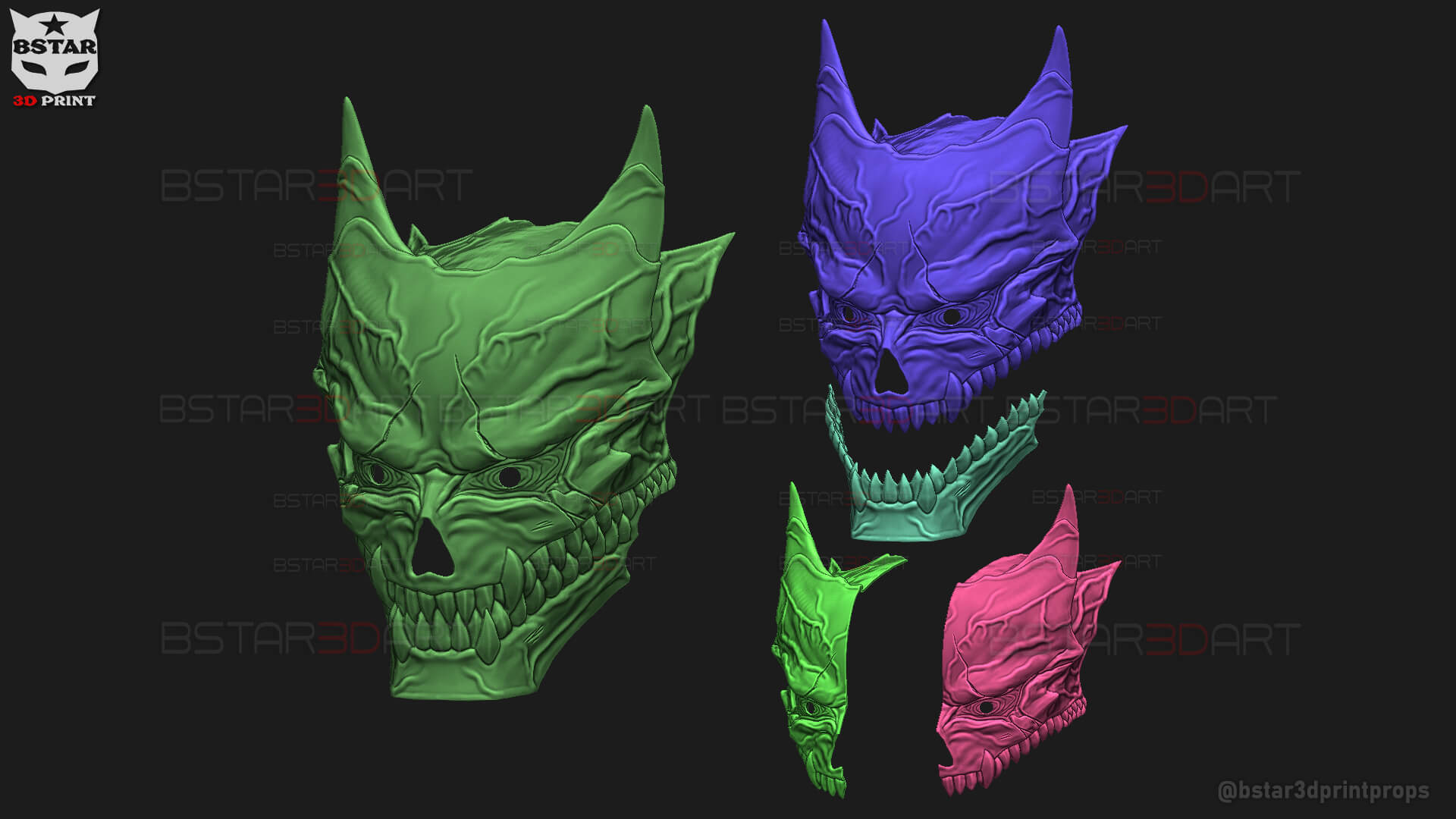Kaiju No 8 Mask- Moveable Jaw Version - Kafka Hibino Cosplay 3D Model ...