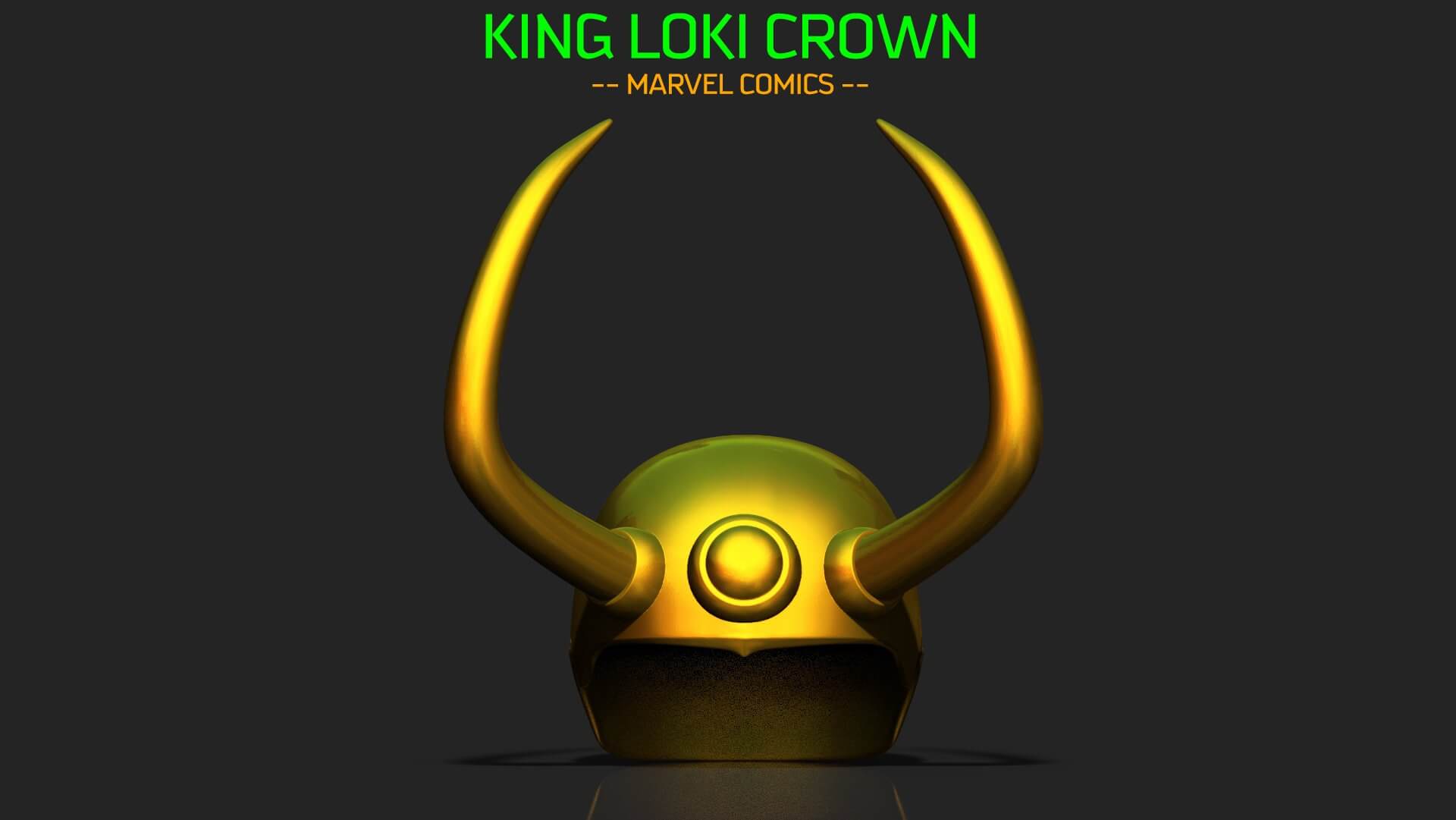 King Loki Crown Helmet - 3D Print Model by blackstar90
