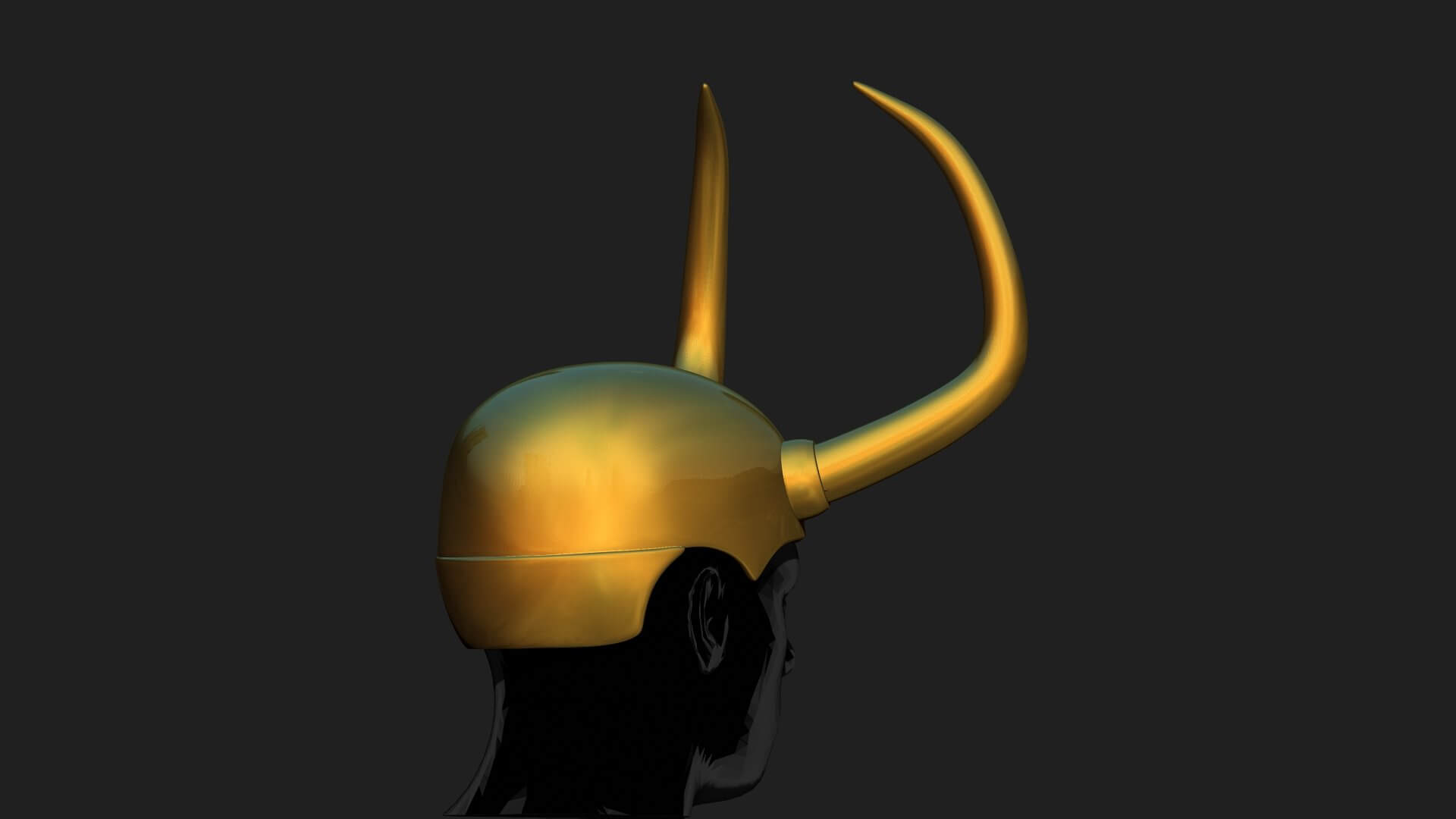 King Loki Crown Helmet - 3D Print Model by blackstar90