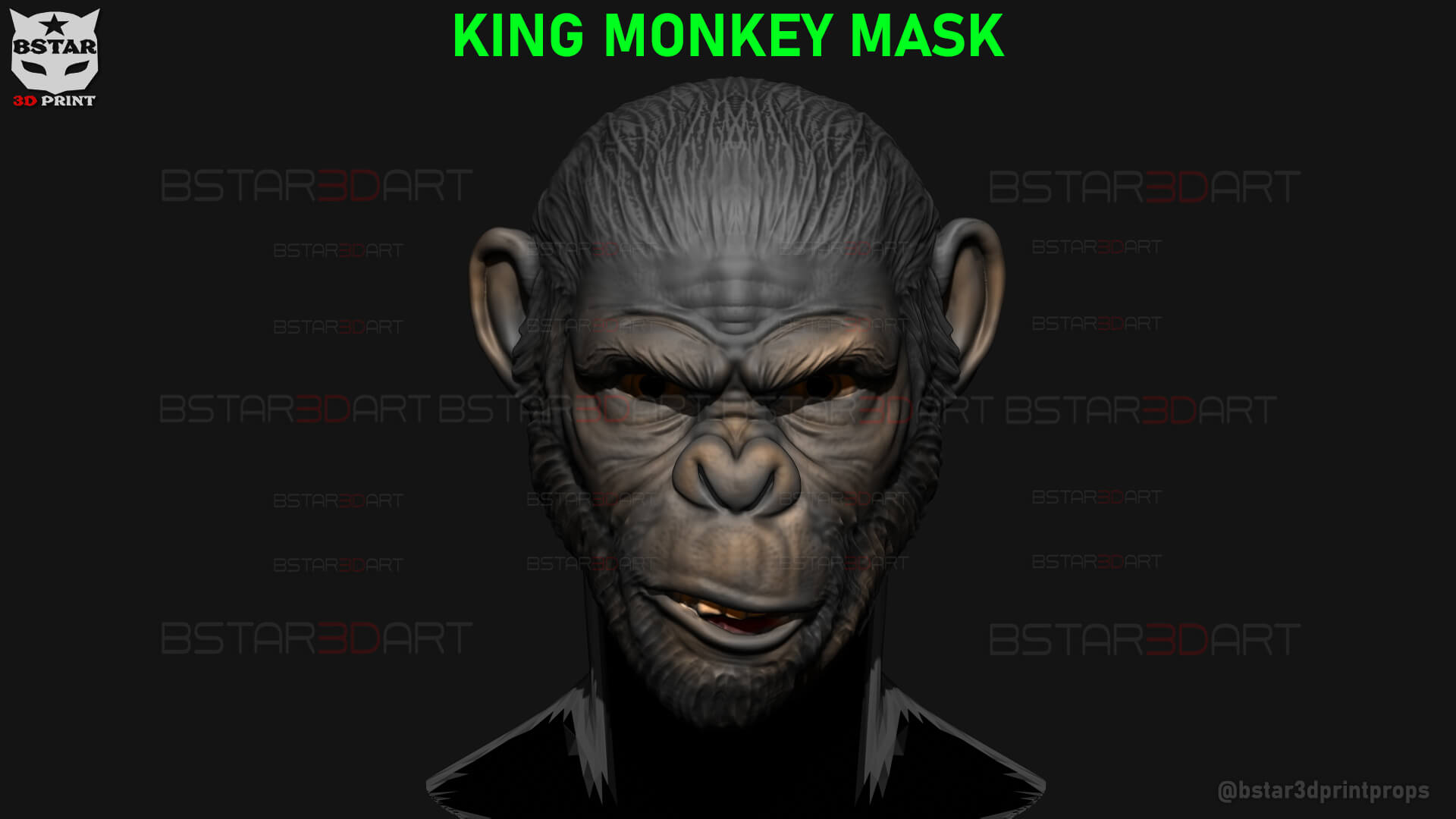 King Monkey Mask - Kingdom of The Planet of The Apes 3D Print Model by ...