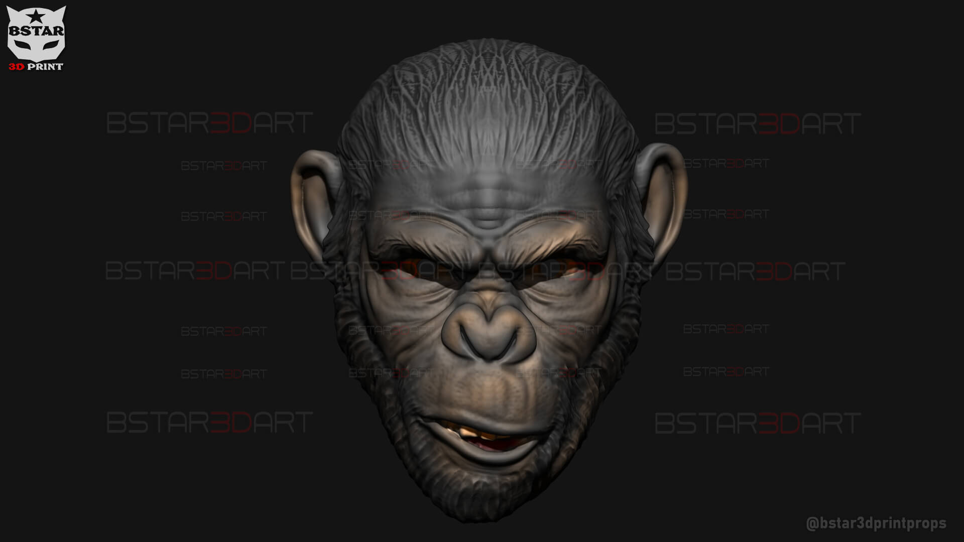 King Monkey Mask - Kingdom of The Planet of The Apes 3D Print Model by ...