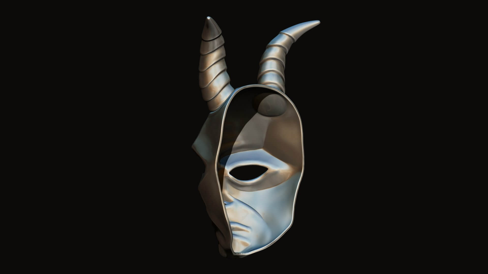 Krampus Devil Mask - Satan Mask - Demon Mask 3D Model by blackstar90