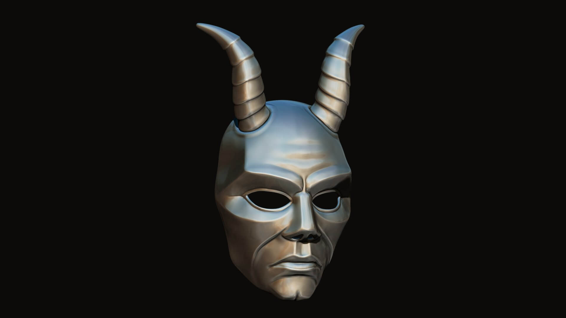 Krampus Devil Mask - Satan Mask - Demon Mask 3D Model by blackstar90