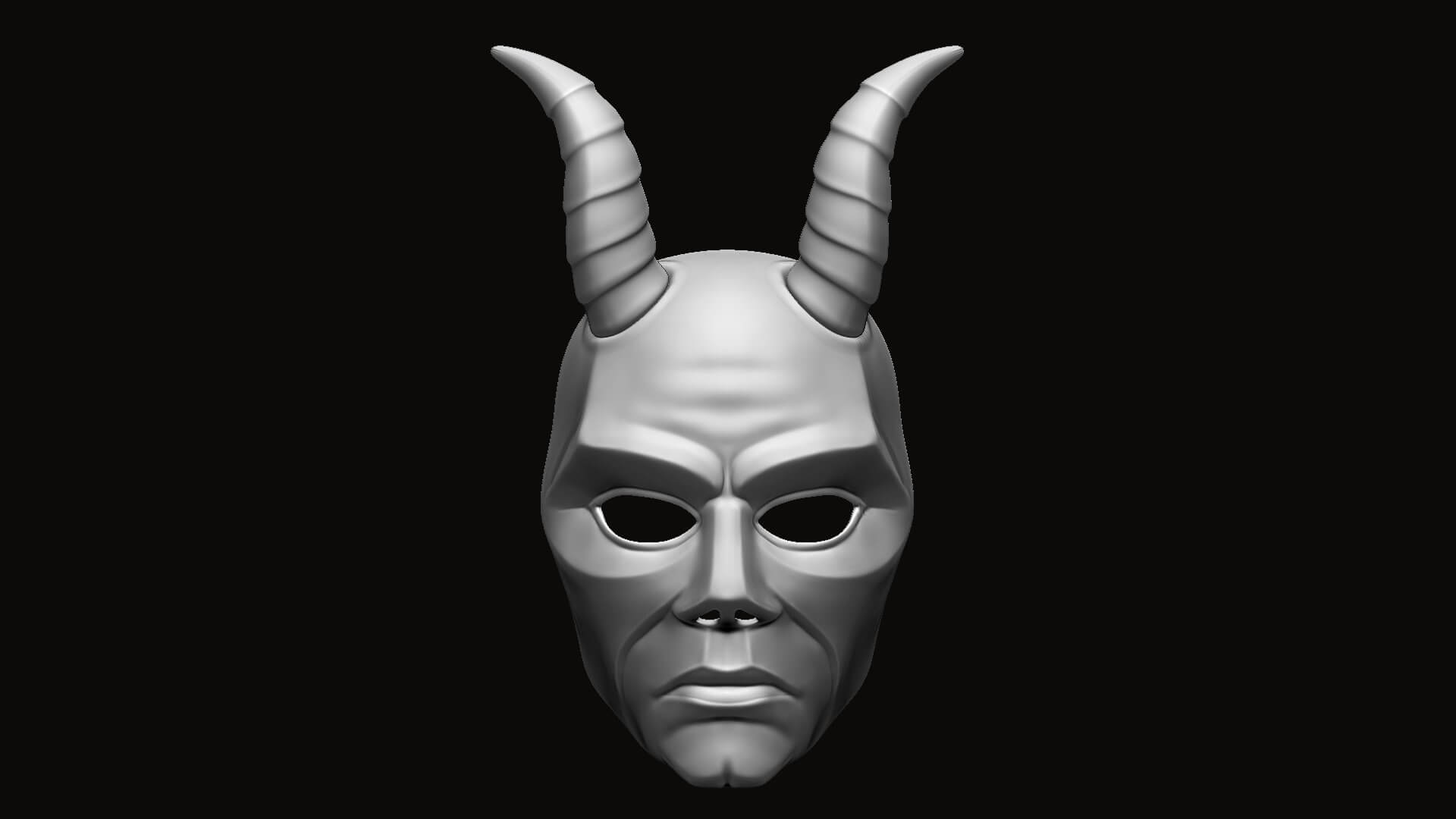 Krampus Devil Mask - Satan Mask - Demon Mask 3D Model by blackstar90