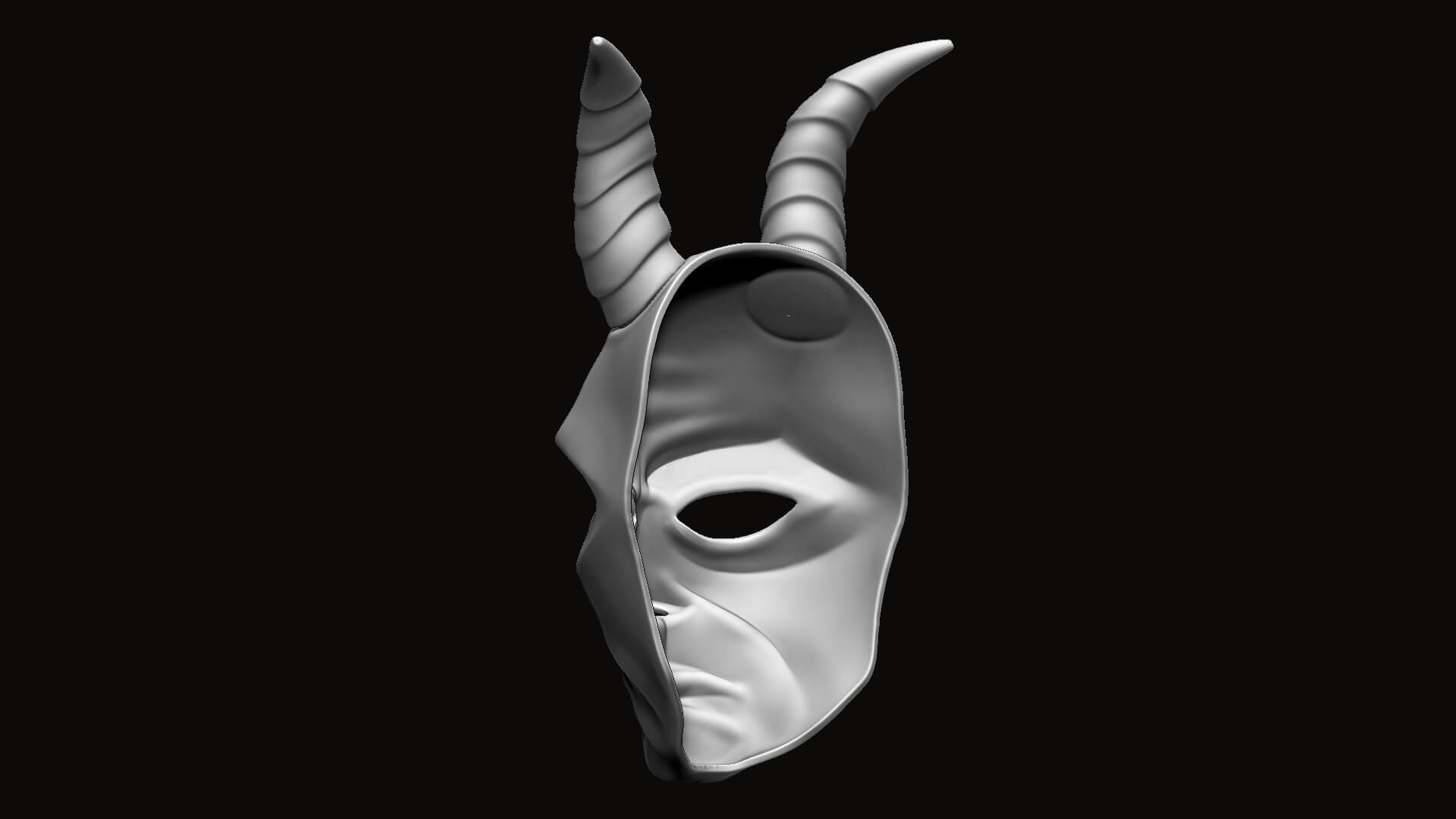 Krampus Devil Mask - Satan Mask - Demon Mask 3D Model by blackstar90