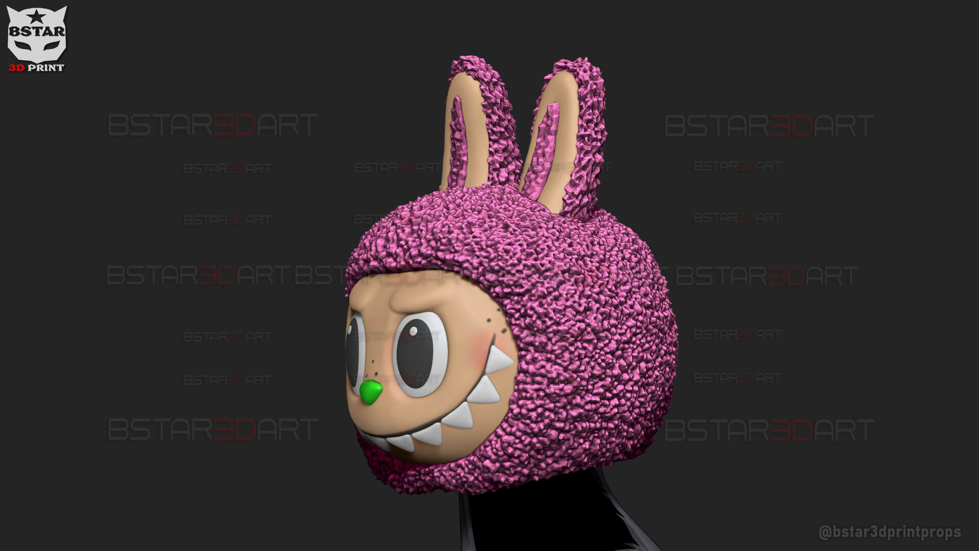 Labubu Head High Quality for Decoration and Wearable Cosplay - 3D Model ...