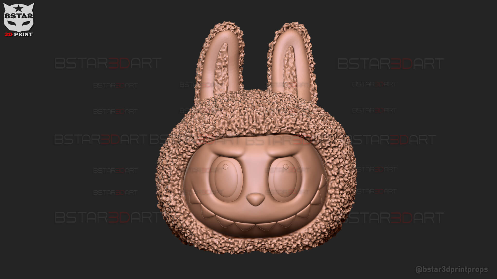 Labubu Head High Quality for Decoration and Wearable Cosplay - 3D Model by blackstar90